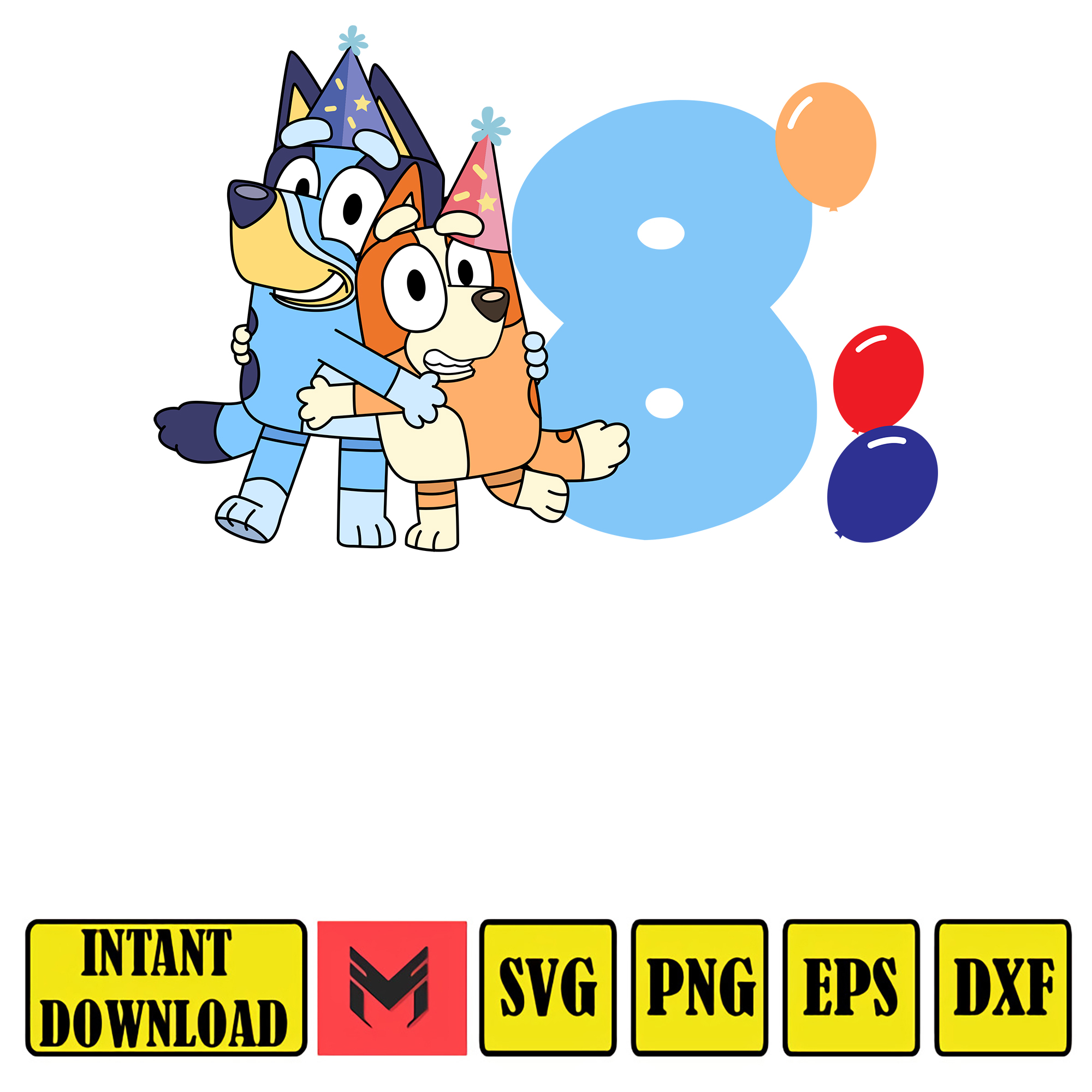 Bluey Family Party Png, Bluey Heeler Instant Download png, B - Inspire ...