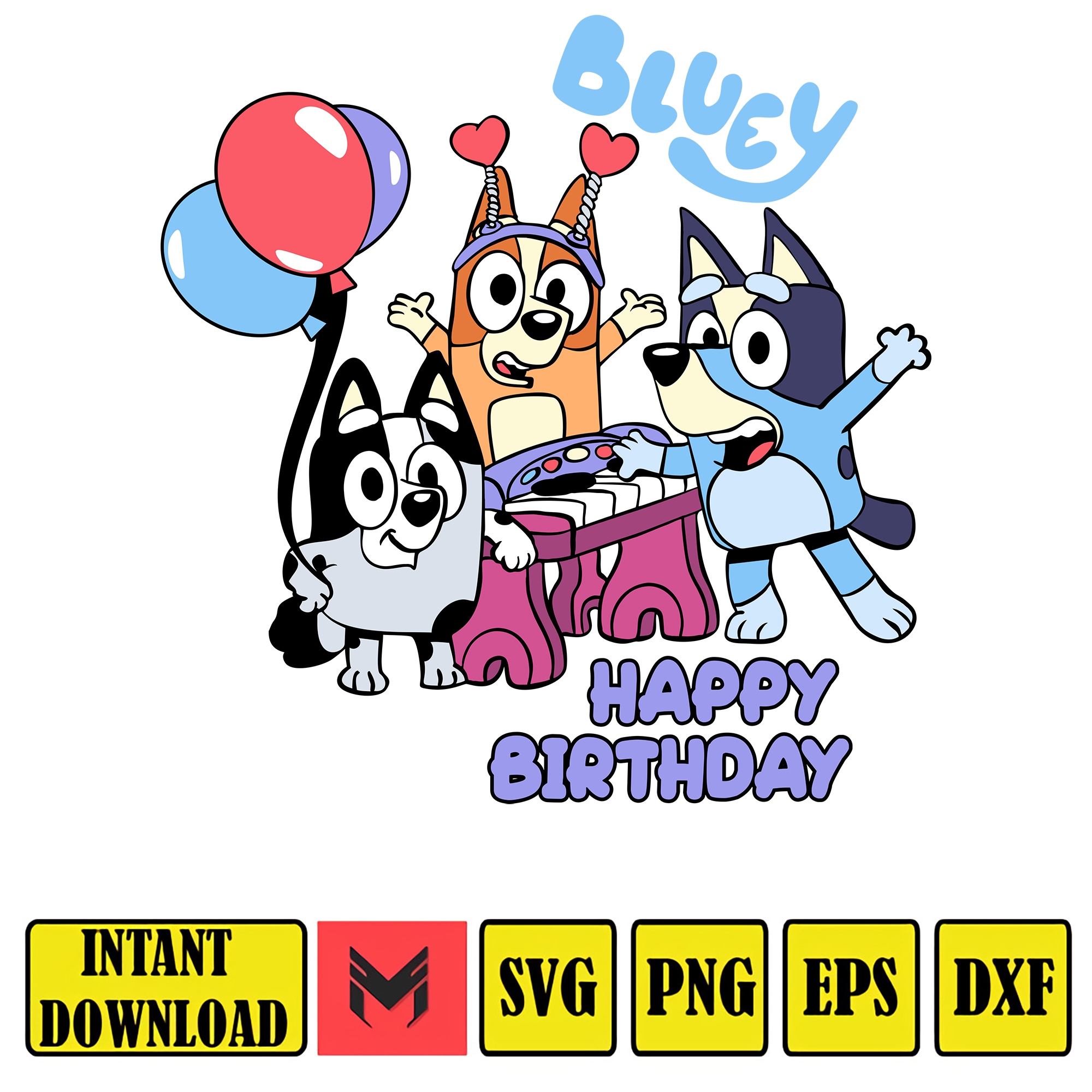 Bluey Family Party Png, Bluey Heeler Instant Download png, B - Inspire ...