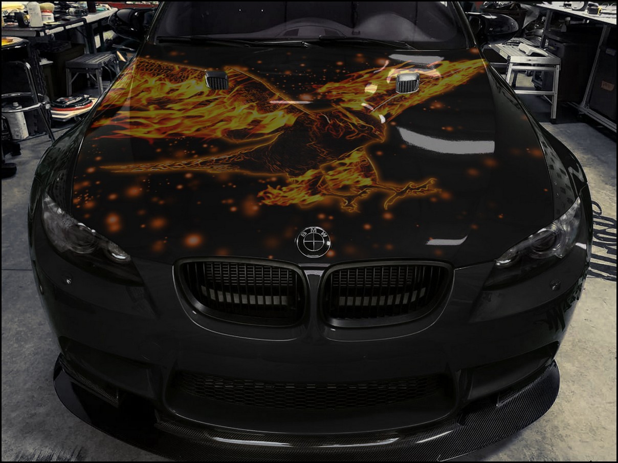 Vinyl Car Hood Wrap Full Color Graphics Decal Hawk Sticker | Inspire Uplift