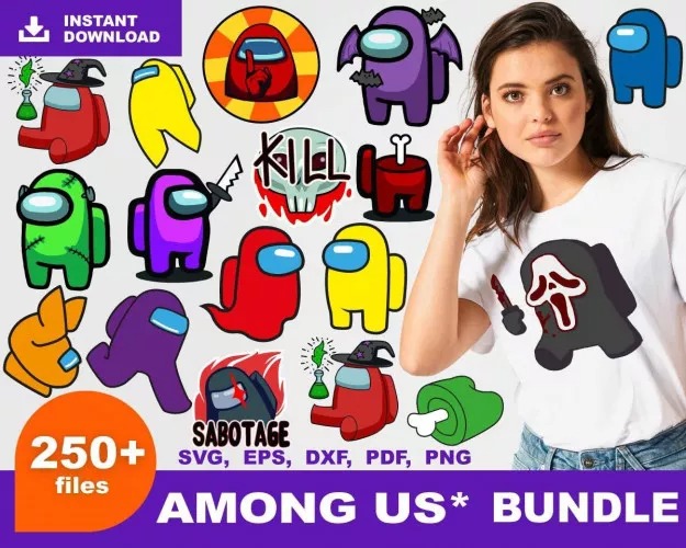 250 AMONG US SVG BUNDLE - SVG, PNG, DXF, EPS, PDF Files For | Inspire ...