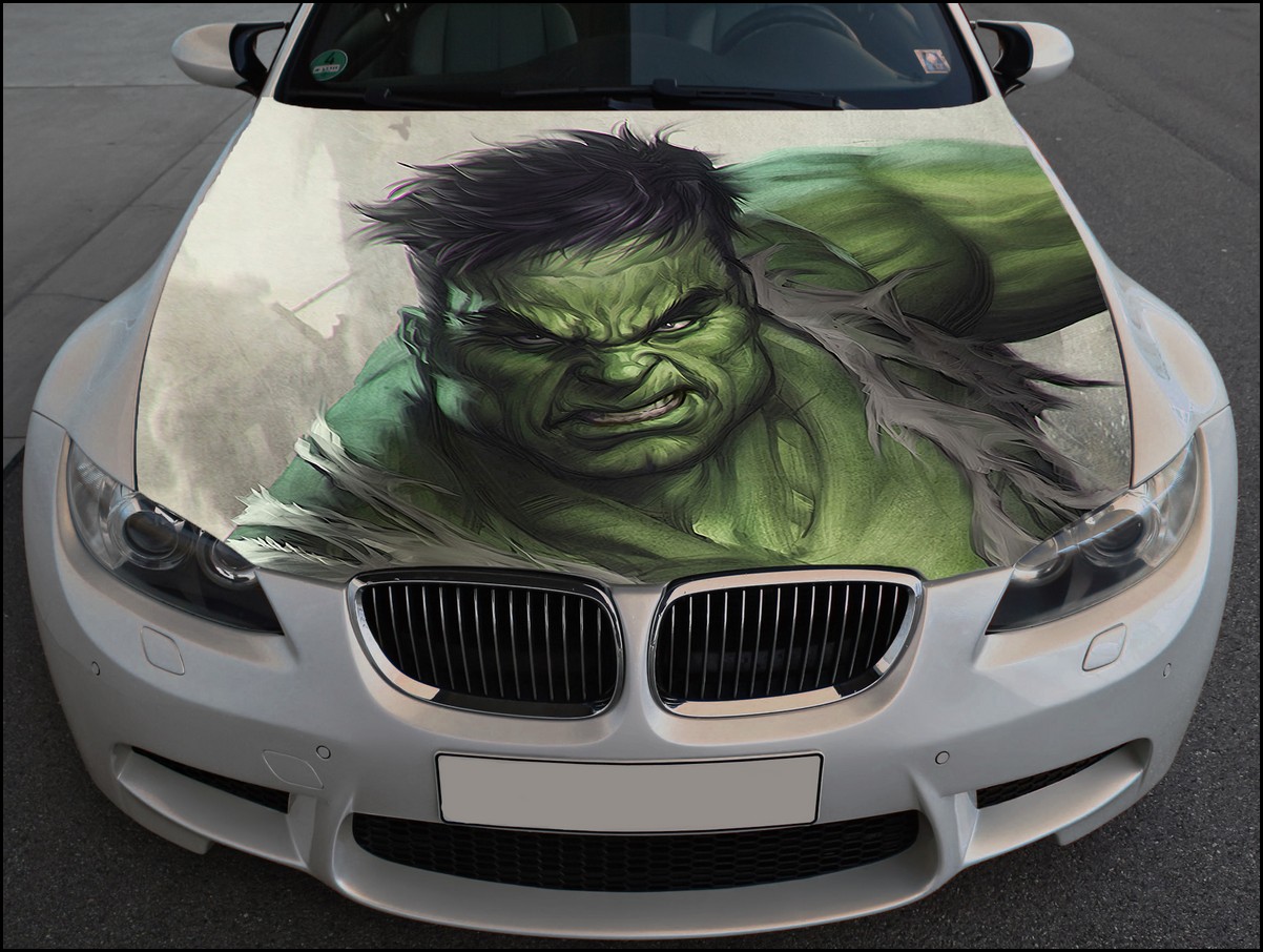 Vinyl Car Hood Wrap Full Color Graphics Decal Hulk Sticker | Inspire Uplift