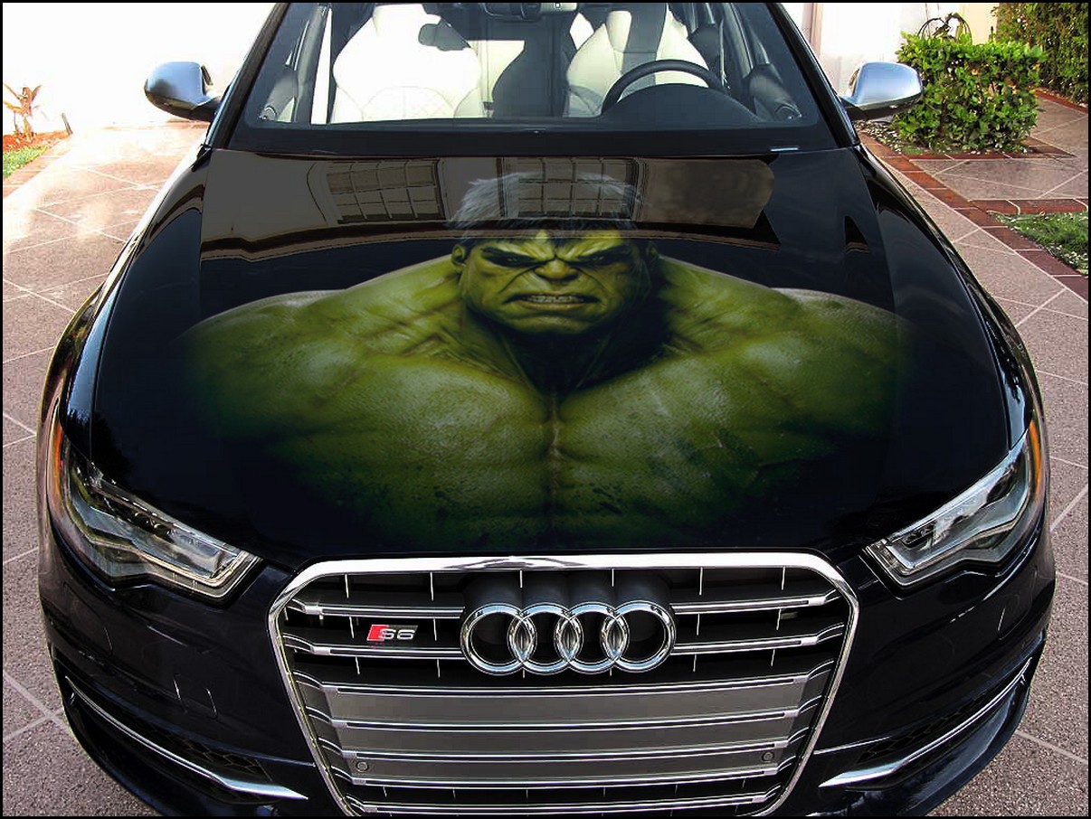 Vinyl Car Hood Wrap Full Color Graphics Decal Hulk Sticker 2 - Inspire ...