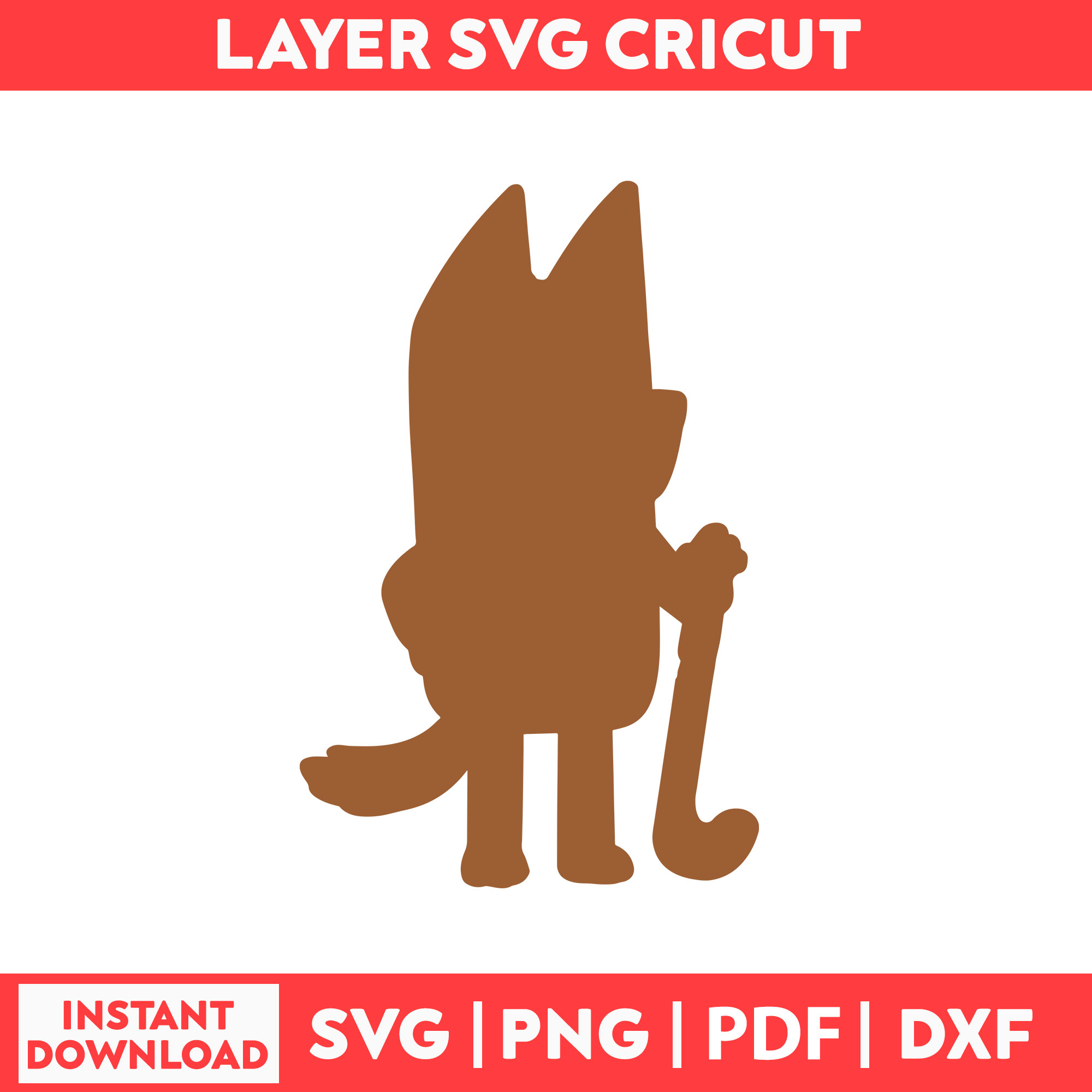 Bluey Chilli Silhouettes Svg, Bluey Birthday Svg, Bluey Char | Inspire ...