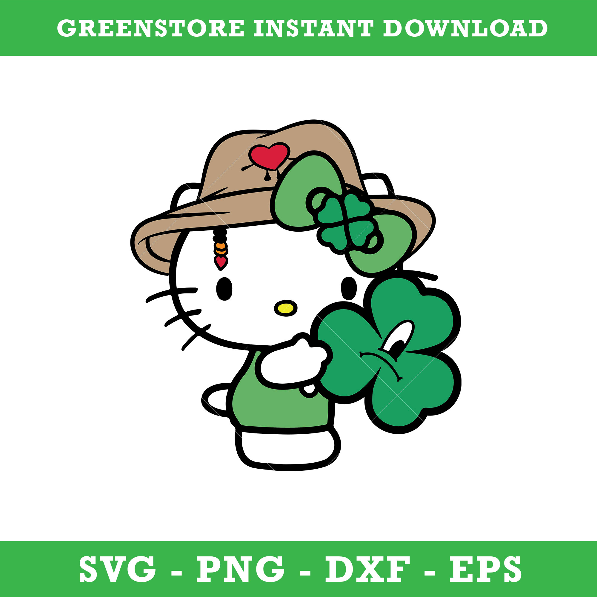 Hello Kitty Bennito St. Patricks Day Svg, Bad Bunny Hello Ki | Inspire ...