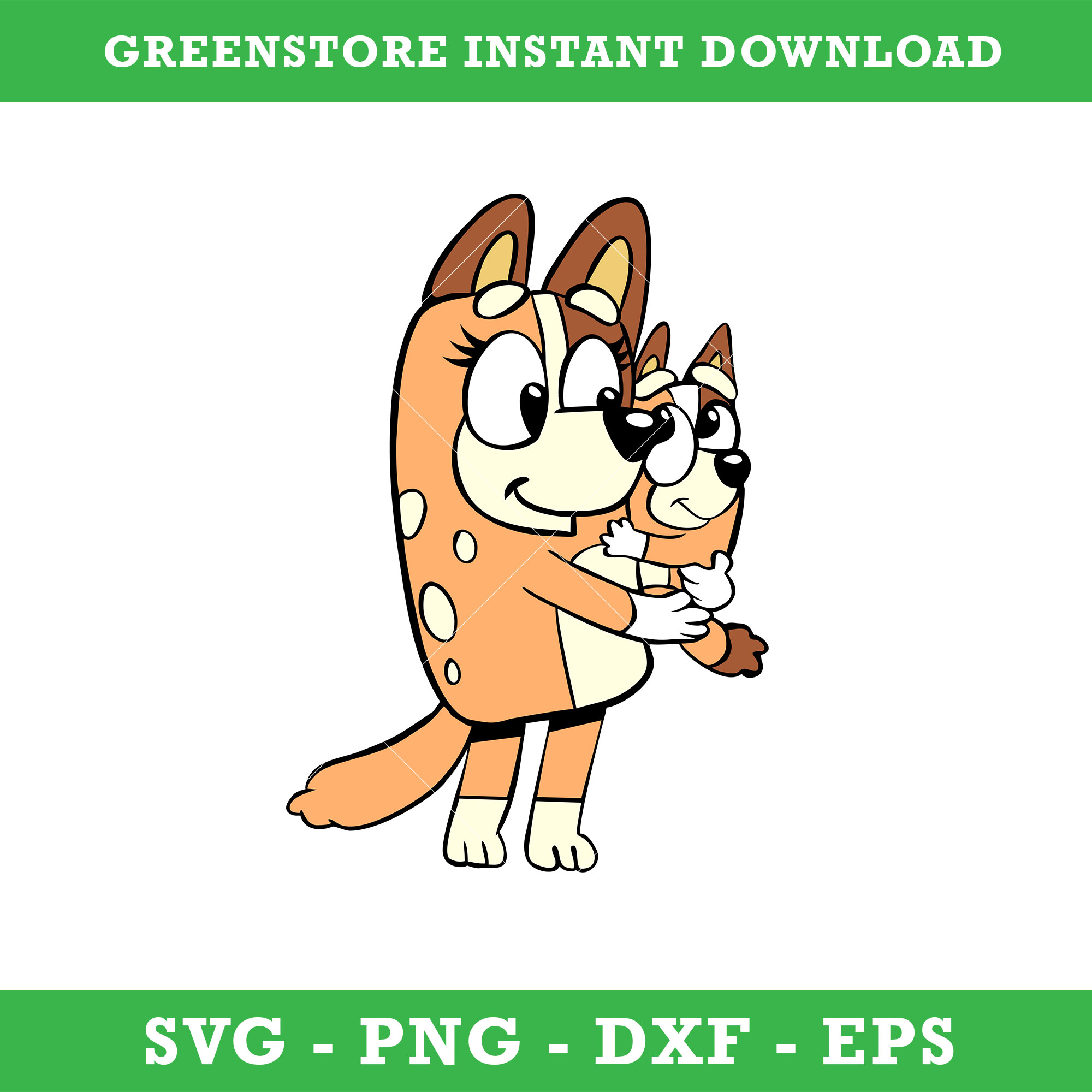 Bluey Mom And Bingo Svg, Bluey Svg, Cartoon Svg, Png Eps Dxf - Inspire ...