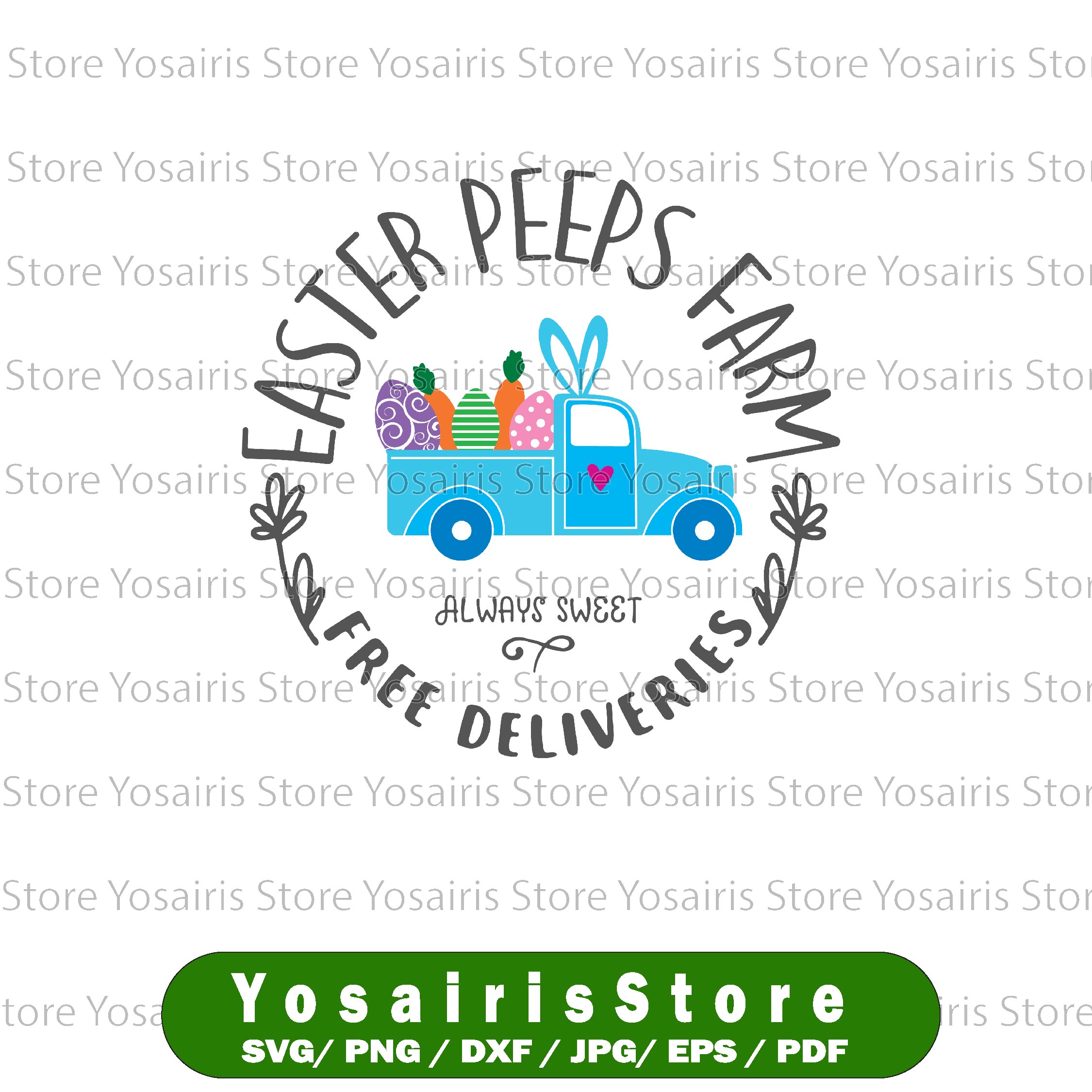 Easter Peeps Farm Svg, Free Deliveries, cut File, SVG, PNG, - Inspire ...