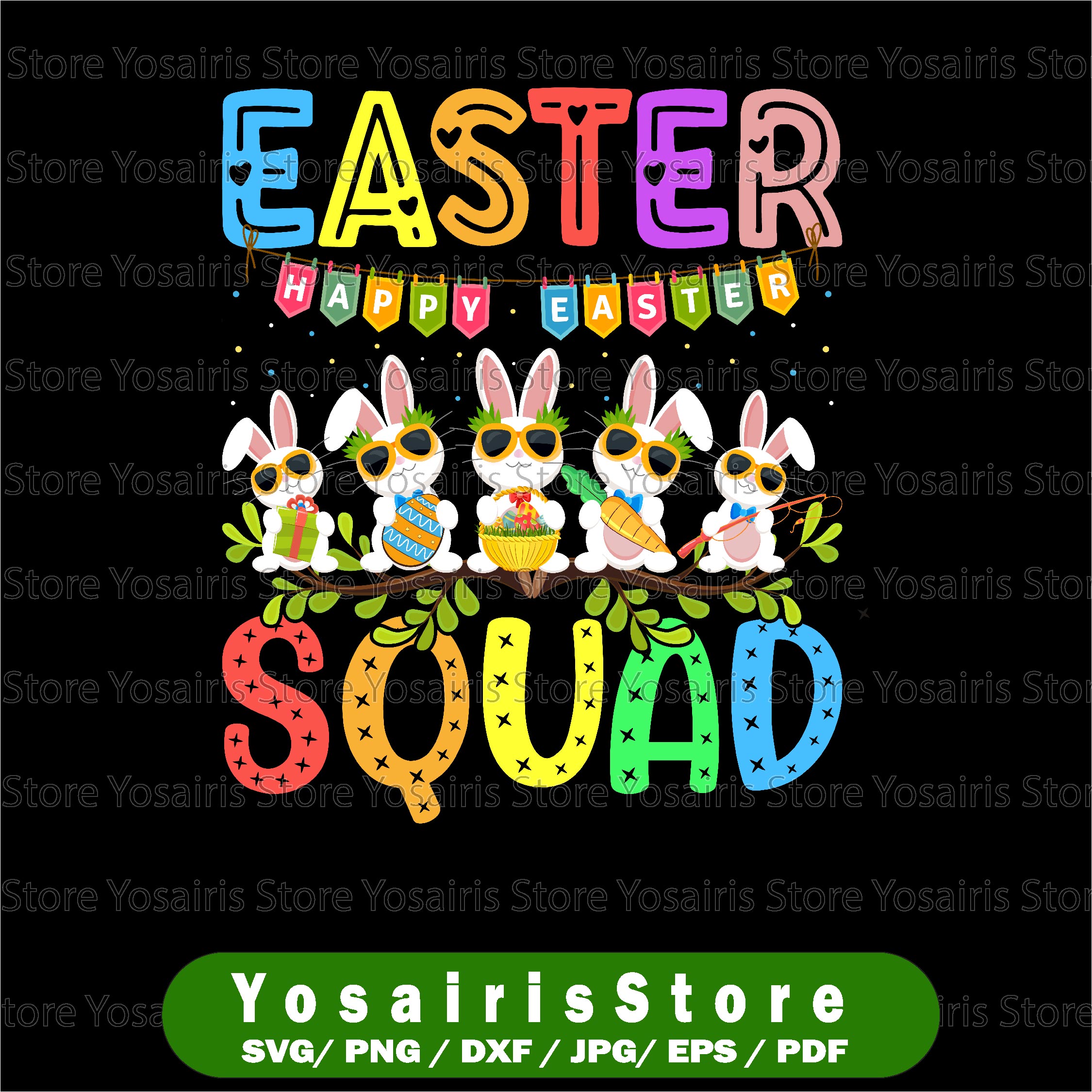 Easter Squad svg, Cute Bunnies svg, Easter Squad Happy Easte - Inspire ...