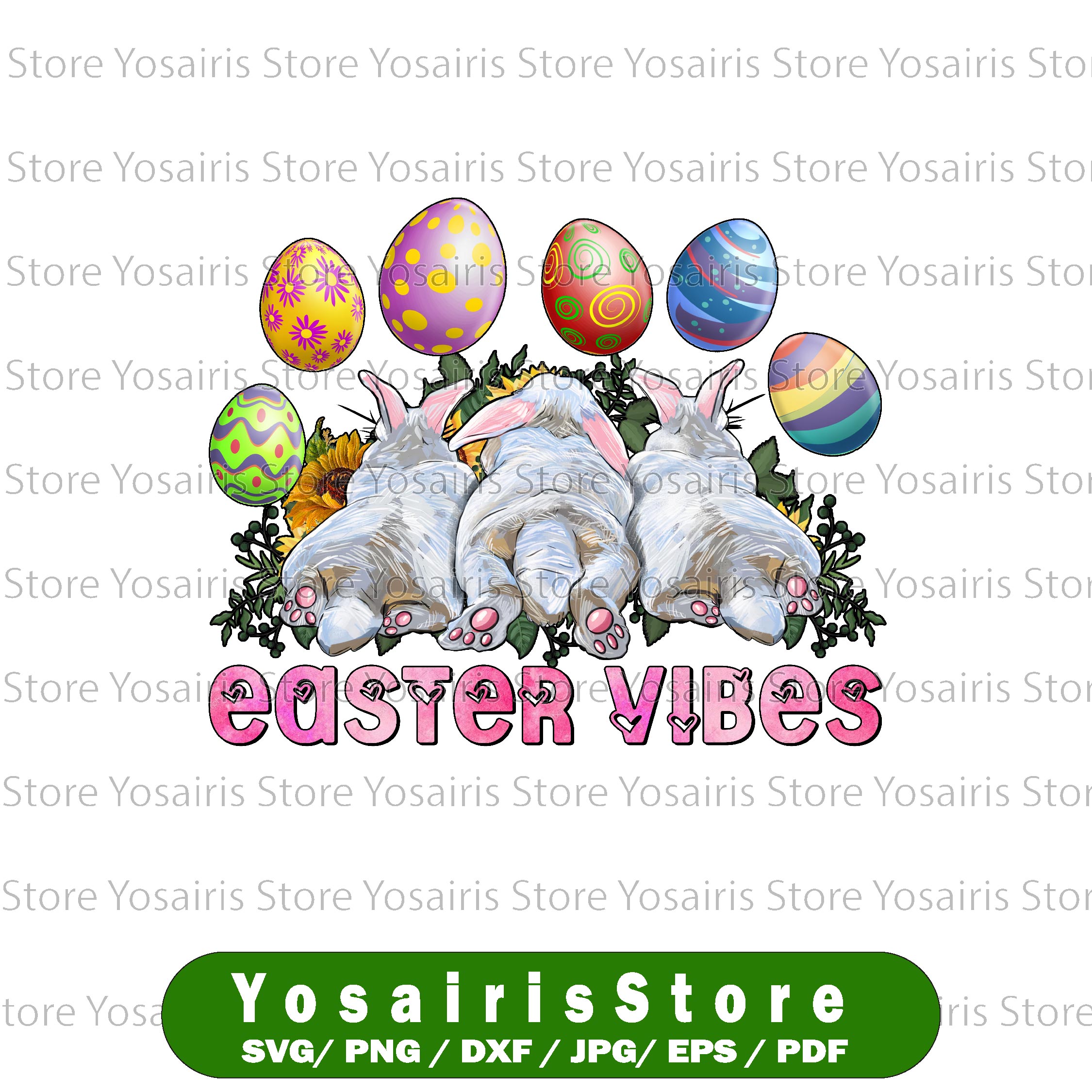 Easter Vibes Png Sublimation Design, Easter Sublimation Png, | Inspire ...