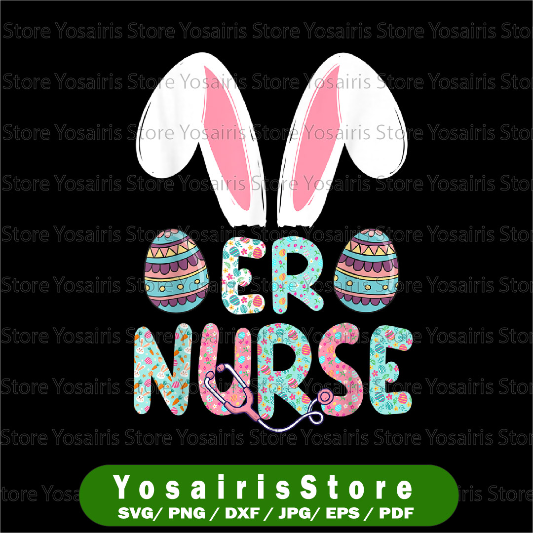 Cute Easter ER Nurse Png, RN Bunny Ears Happy Easter Png, Ea - Inspire ...