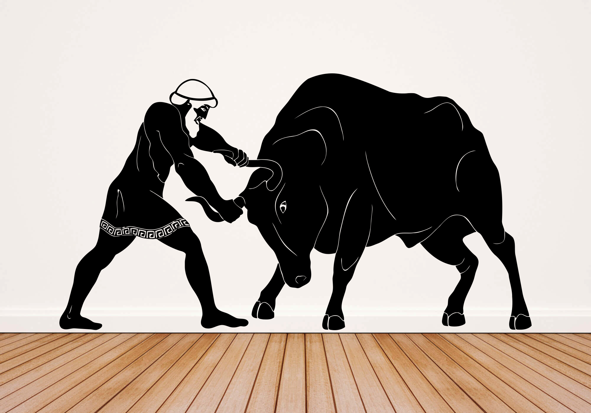Hercules Sticker, Greek Mythology, Heracles And Cretan Bull - Inspire ...