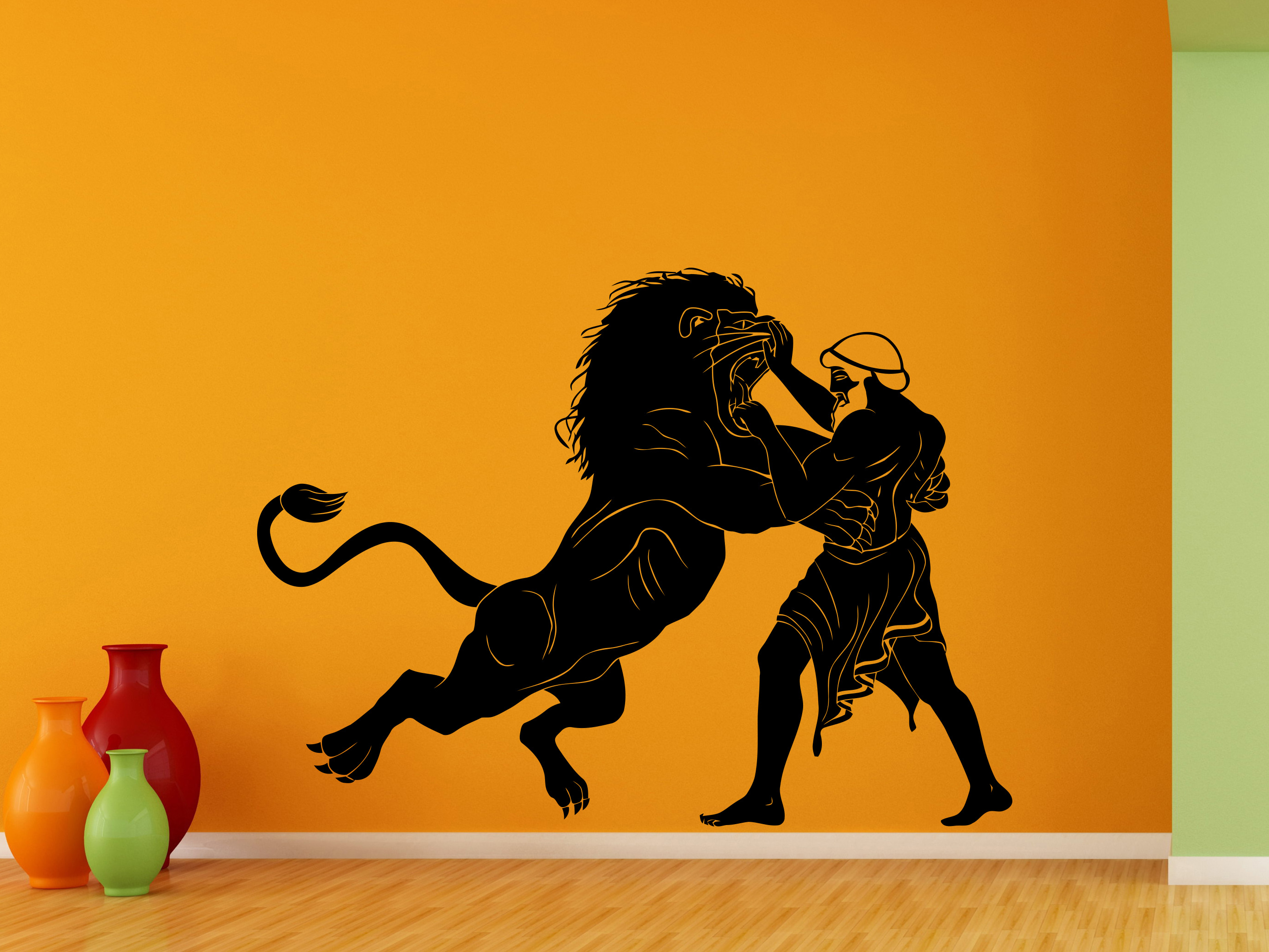 Hercules Sticker, Greek Mythology, Heracles And Nemean Lion - Inspire ...