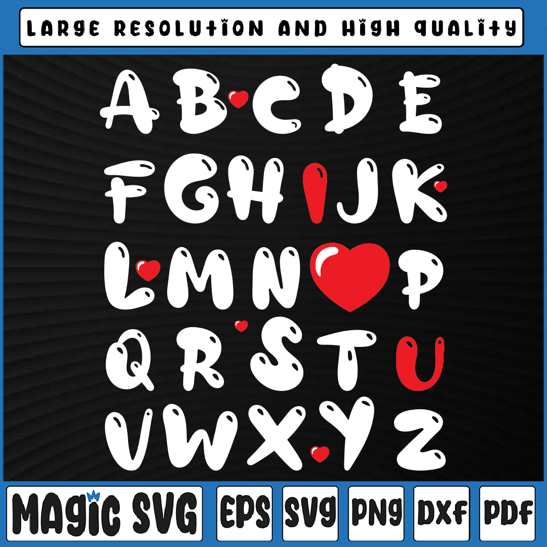 Abc I Love You Alphabet Svg Png, Alphabet Love Svg, ABC I L | Inspire ...