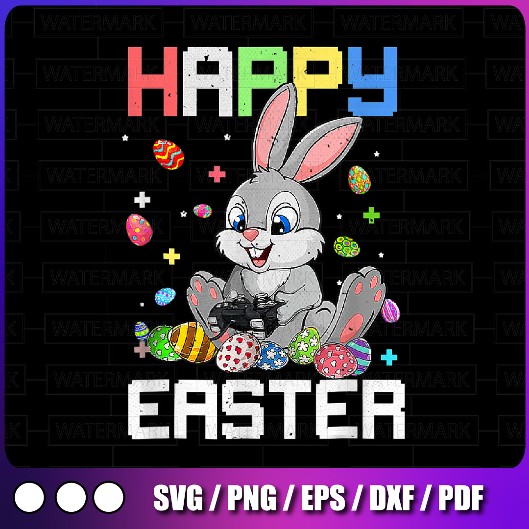 Happy Easter Bunny Egg Video Game Png, Easter Gamer Png, Hap | Inspire Uplift