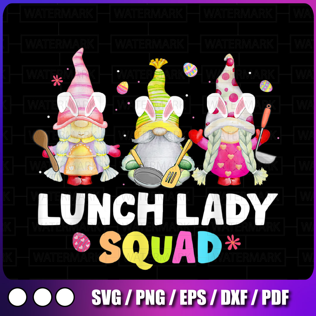 Cute Lunch Lady Squad Png, Easter Day Gnome Png, Happy Easte - Inspire ...