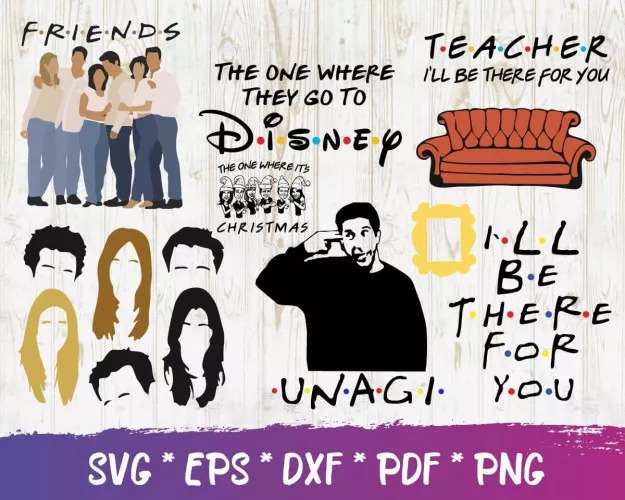 100 FRIENDS TV SHOW SVG BUNDLE - SVG, PNG, DXF, EPS, PDF Fi | Inspire Uplift