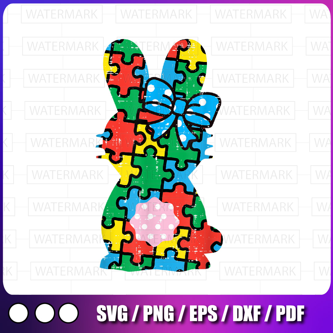 Easter Bunny Rabbit Puzzle Autism Awareness Png, Easter Bunn | Inspire ...
