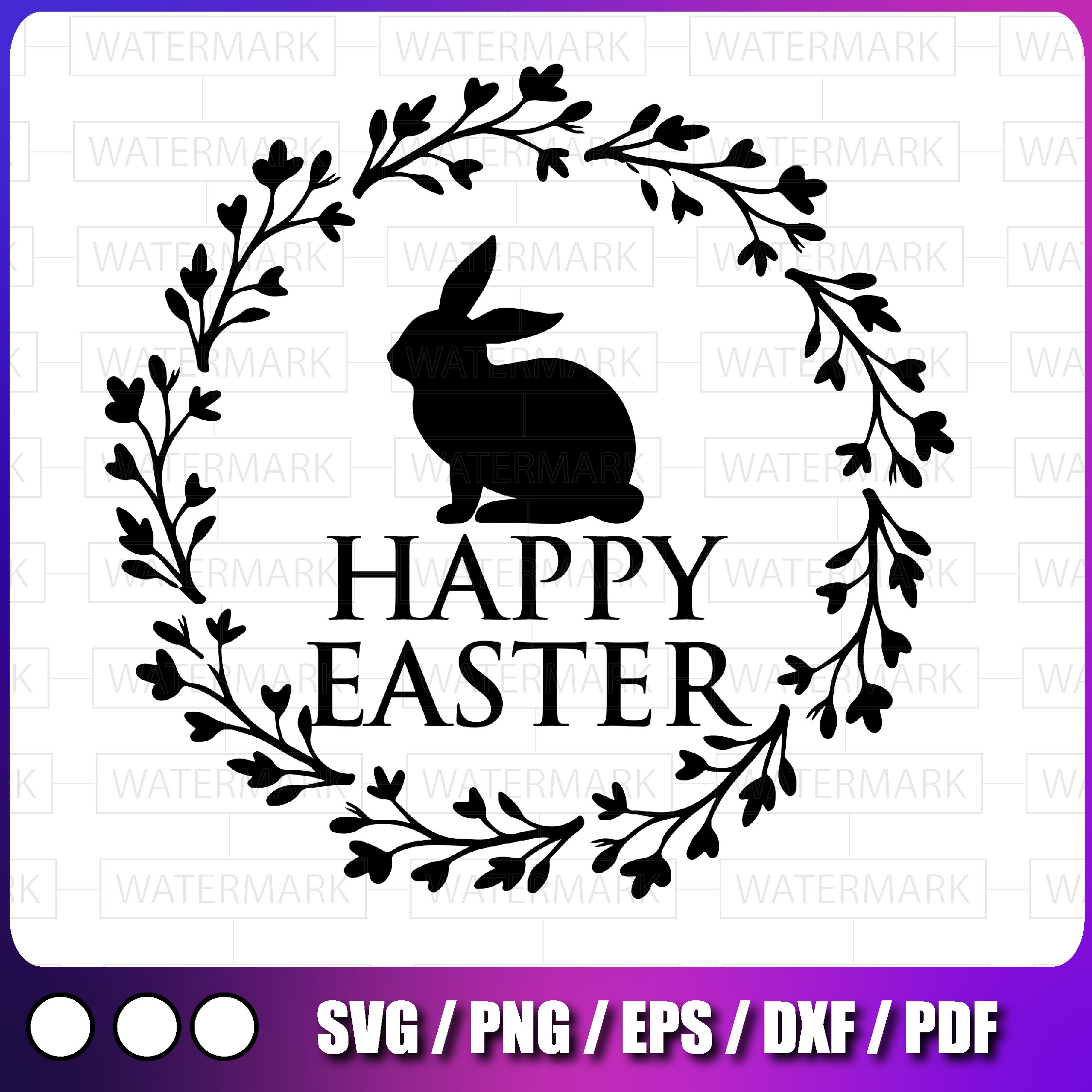 Happy Easter SVG, Easter Cut File for Cricut, Silhouette, Ca | Inspire ...