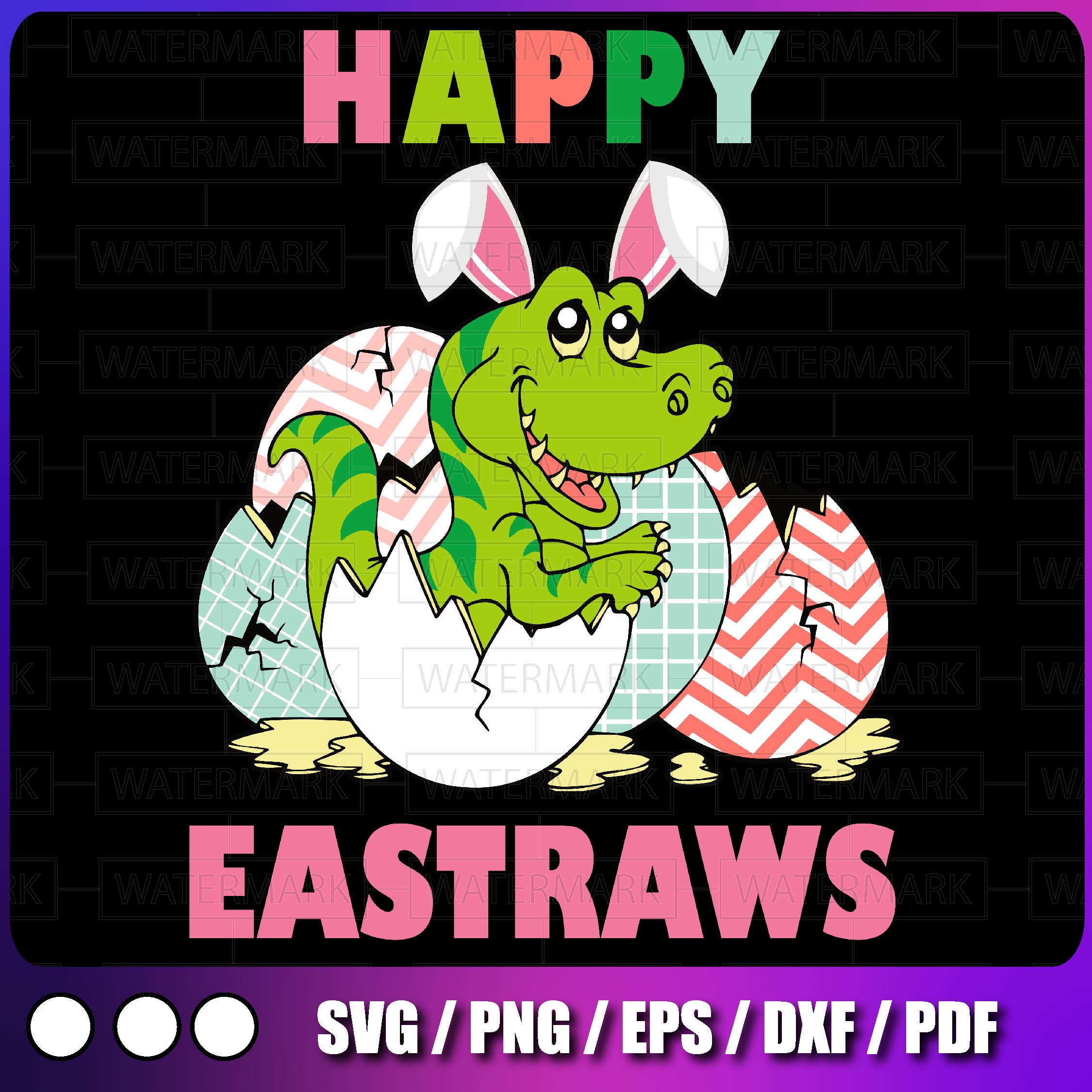 Easter T Rex Happy Eastrawr svg png, Easter Dinosaur Bunny T | Inspire ...