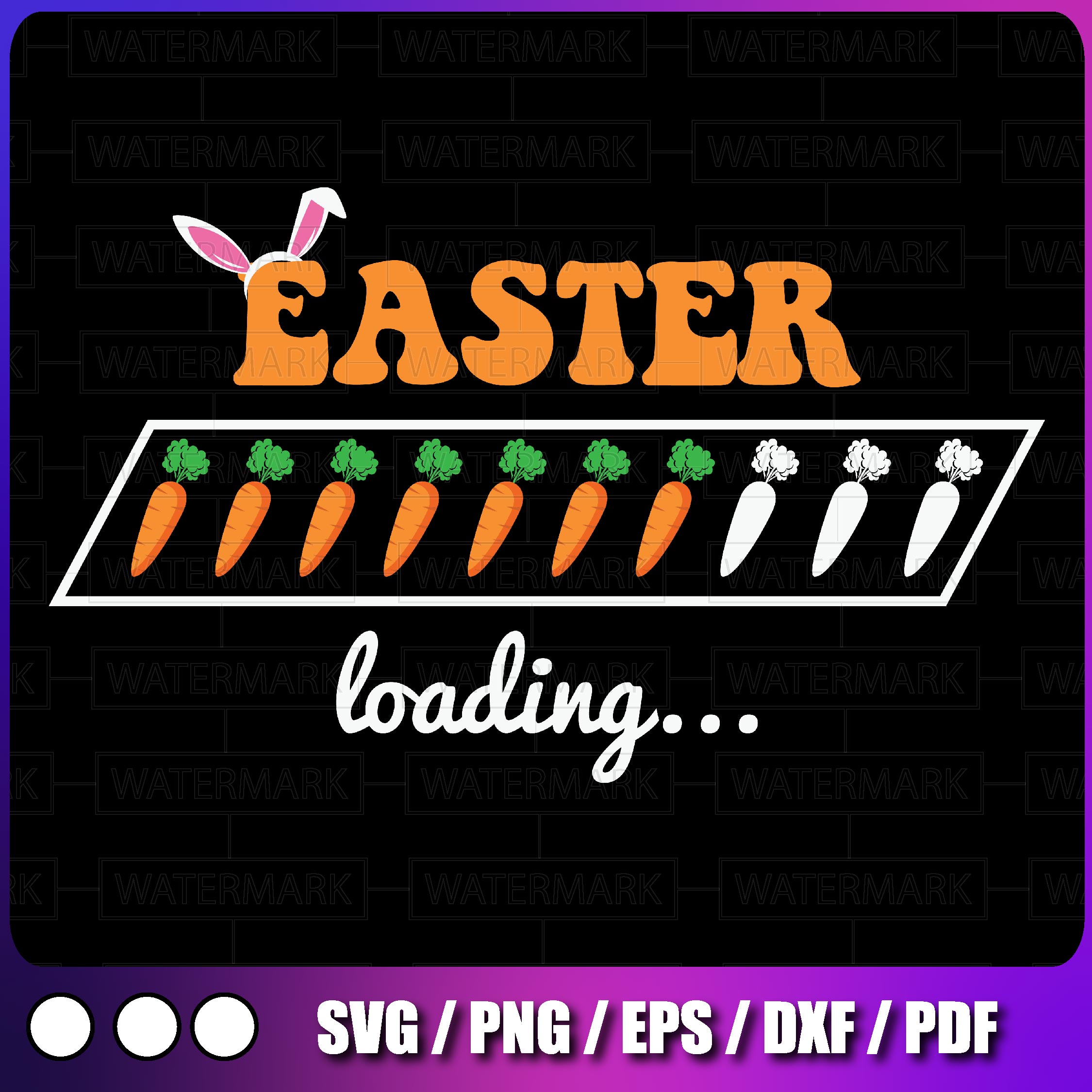 Easter Loading Carrots svg, png, Sublimation, Happy Easter s | Inspire ...