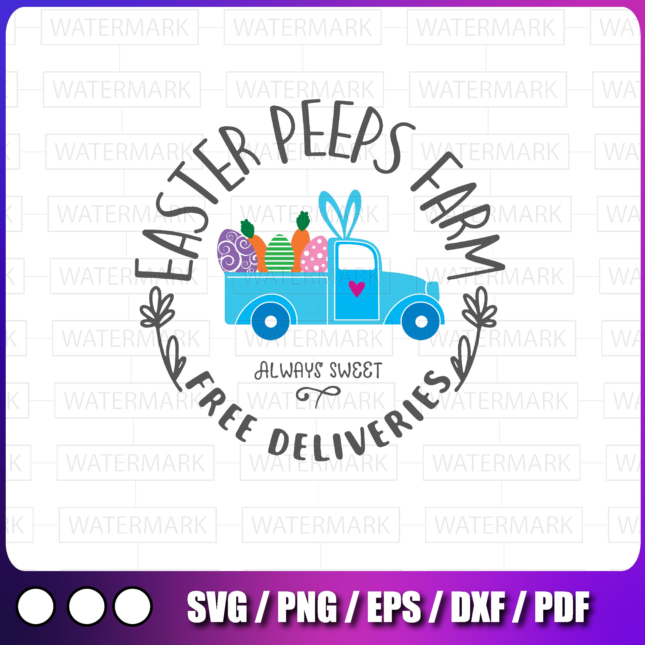 Easter Peeps Farm Svg, Free Deliveries, cut File, SVG, PNG, | Inspire ...