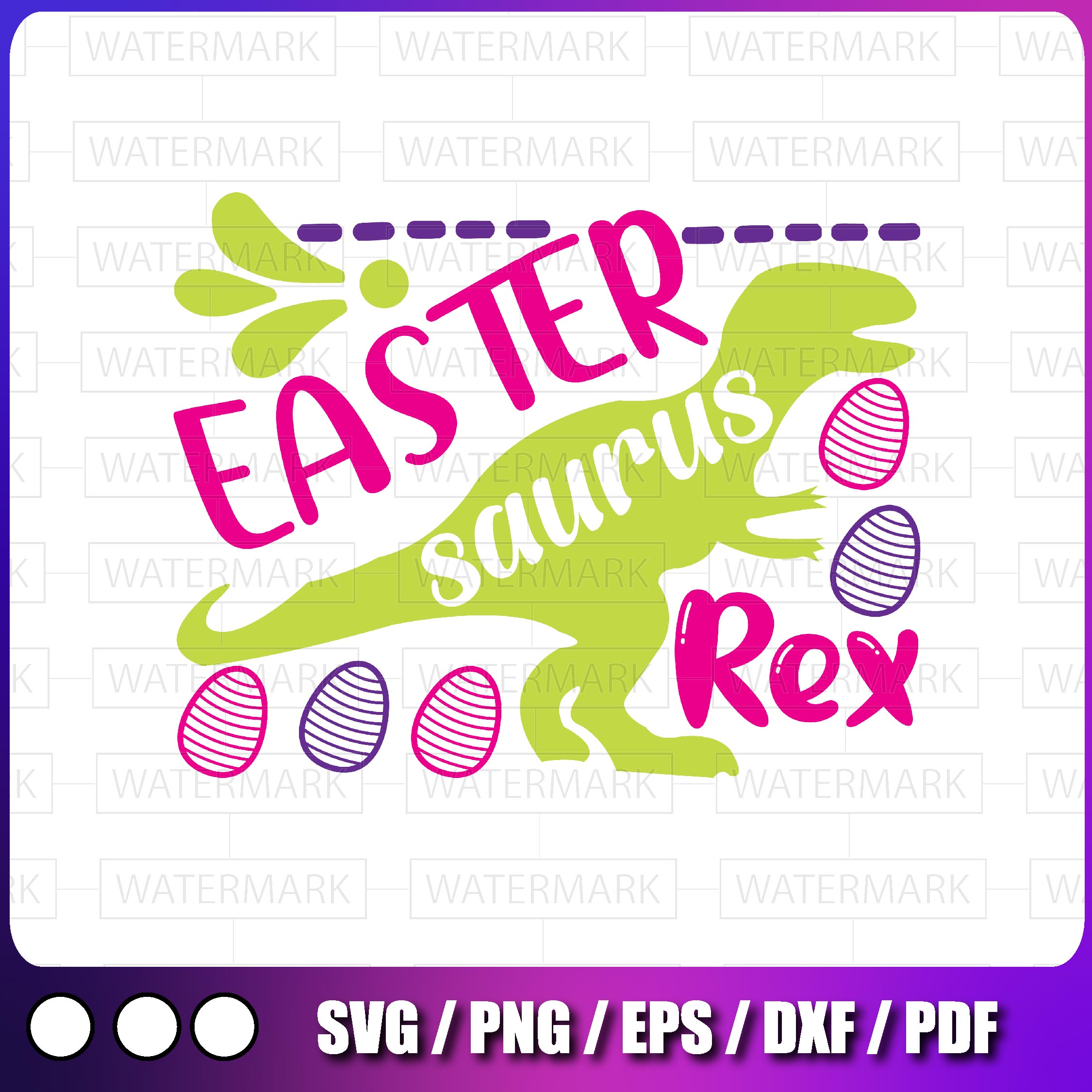 Easter Dinosaur Svg, T-Rex Bunny Svg, Happy Easter Cut Files | Inspire ...