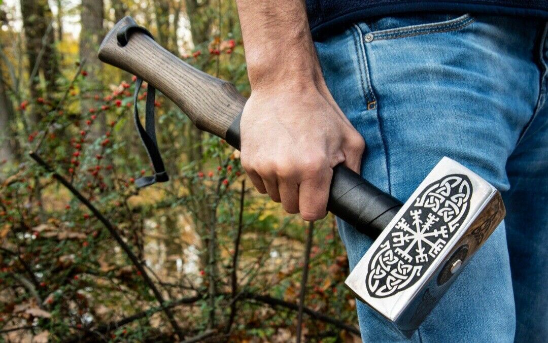 Hand Forged Viking Hammer, Handmade Thor, Mjolnir Replica Gi | Inspire ...