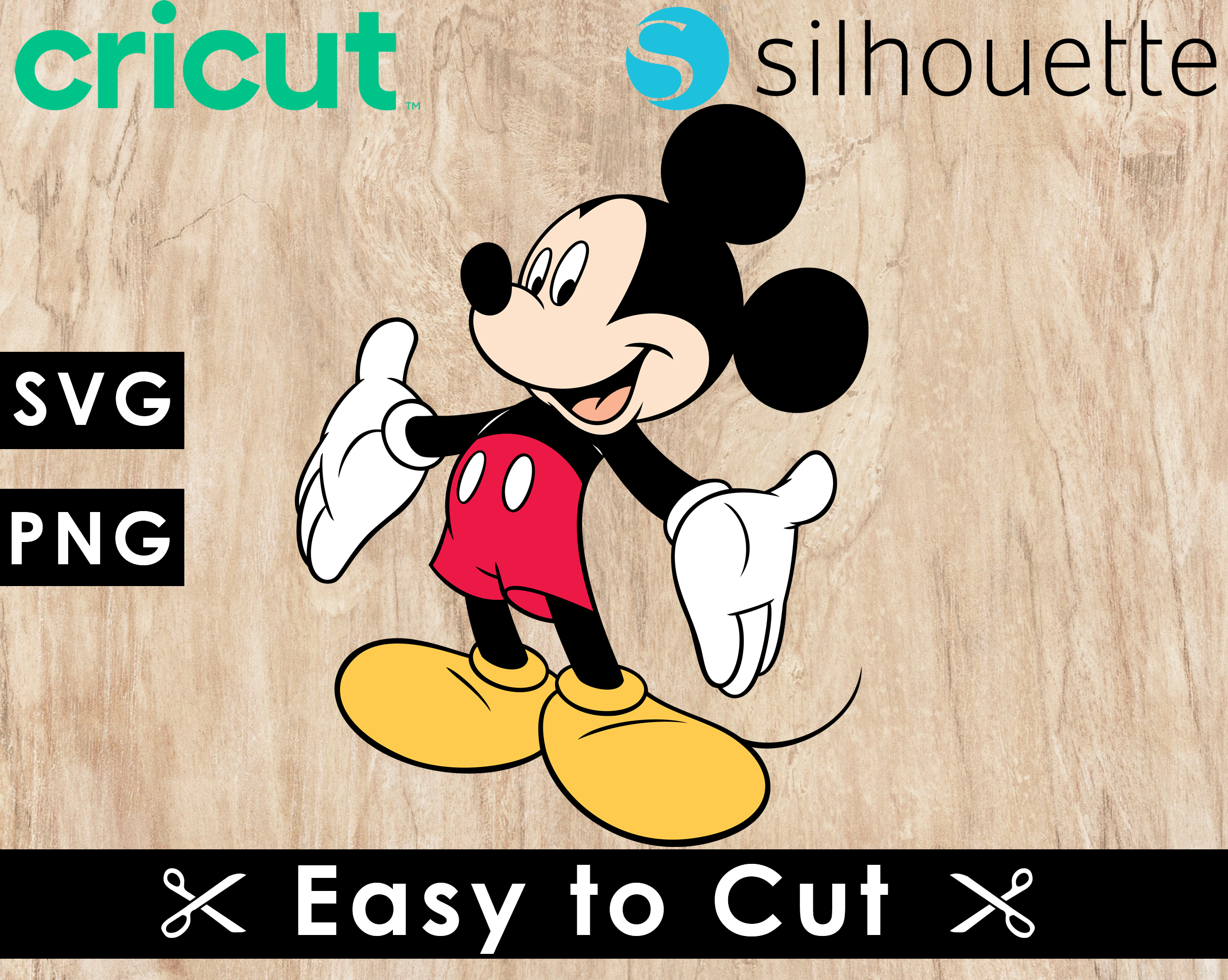 Mickey Mouse Svg Files, Mickey Mouse Png Files, Vector Png I - Inspire ...