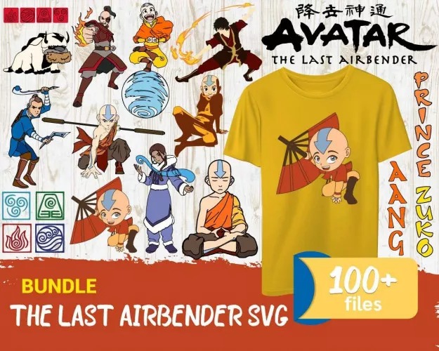 100 AVATAR THE LAST AIRBENDER SVG BUNDLE - SVG, PNG, DXF, EP | Inspire ...