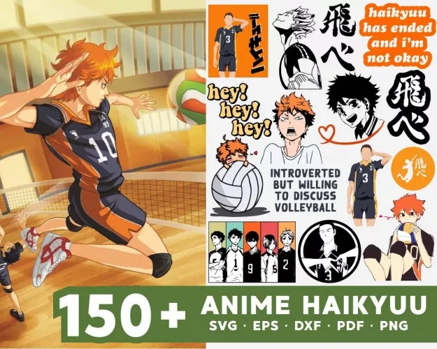 150 HAIKYUU SVG BUNDLE - SVG, PNG, DXF, EPS, PDF Files For P | Inspire ...