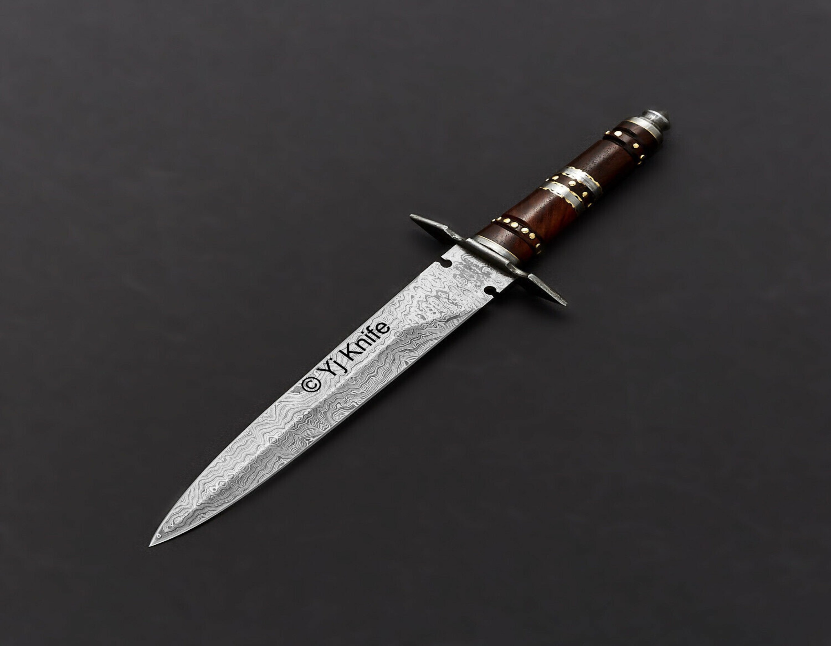 Handmade Damascus Steel Battle Ready Combat Replica Daggers | Inspire ...