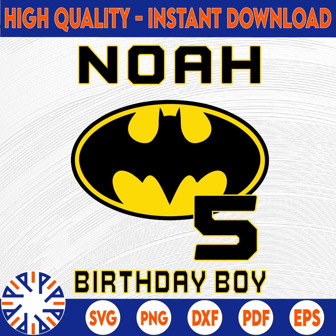 Personalized Name Batman Birthday Svg, Boys Birthday Svg, Di - Inspire ...