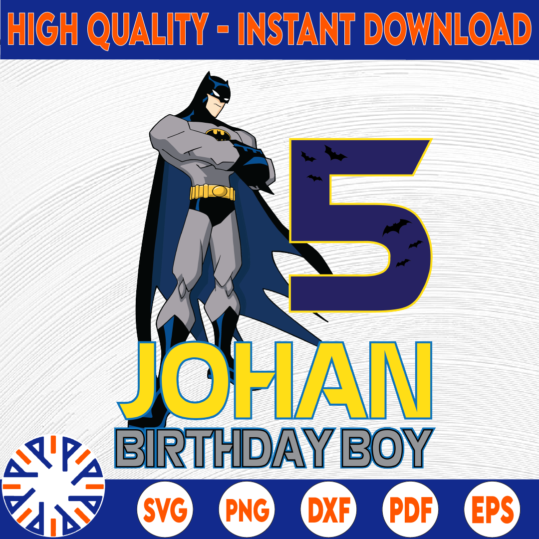 Personalized Name Batman Birthday Svg, Boys Birthday Svg, Di | Inspire ...