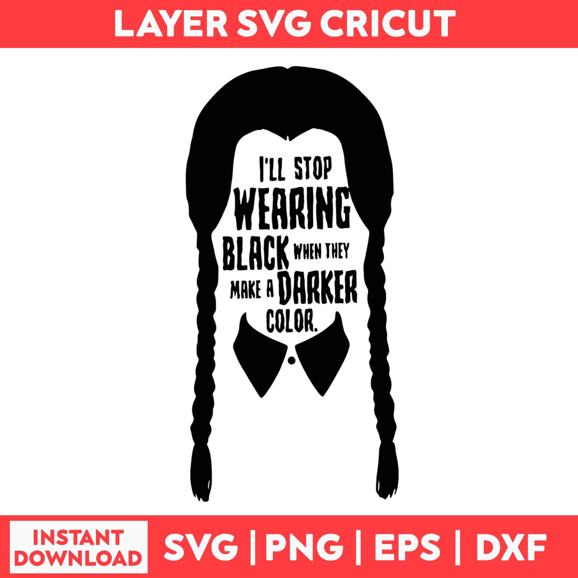 Wednesday Addams Decal Clip Art, Wednesday Addams Svg, Wedne - Inspire ...