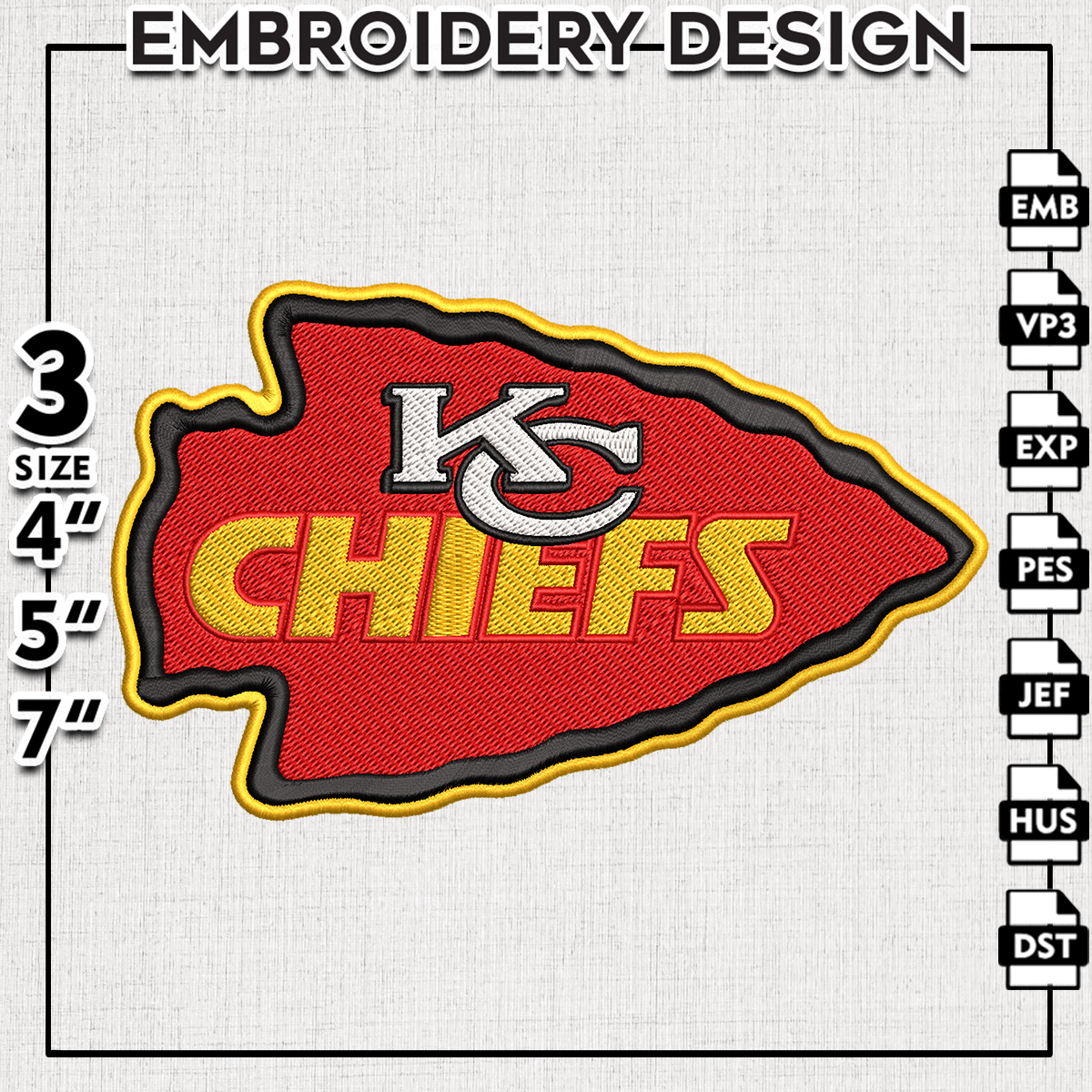 Kansas City Chiefs Embroidery, Kansas City Chiefs Embroidery | Inspire ...