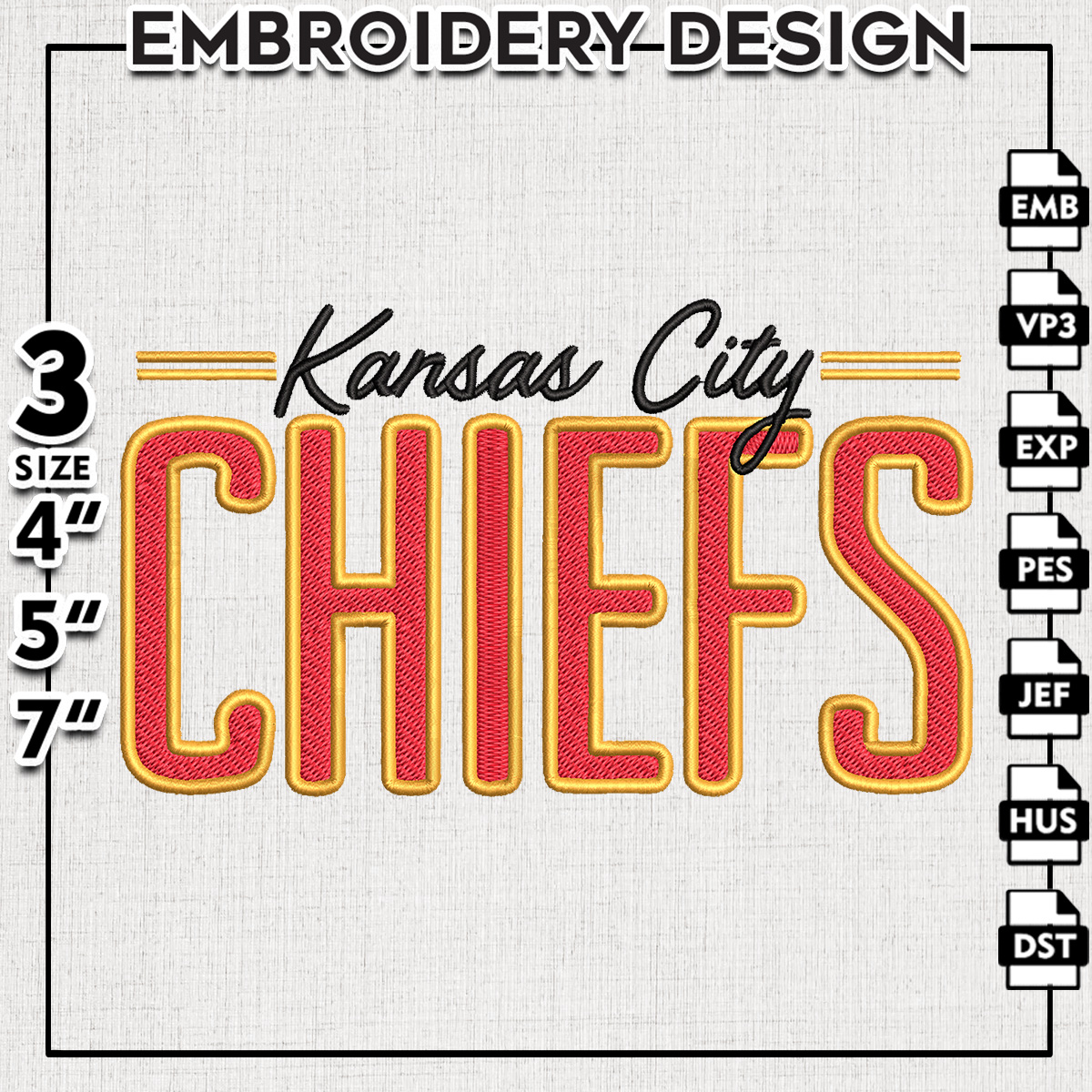 Kansas City Chiefs Embroidery, Kansas City Chiefs Embroidery - Inspire ...