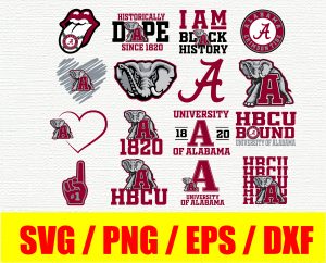 University of Alabama HBCU Collection, SVG, PNG, EPS, DXF - Inspire Uplift