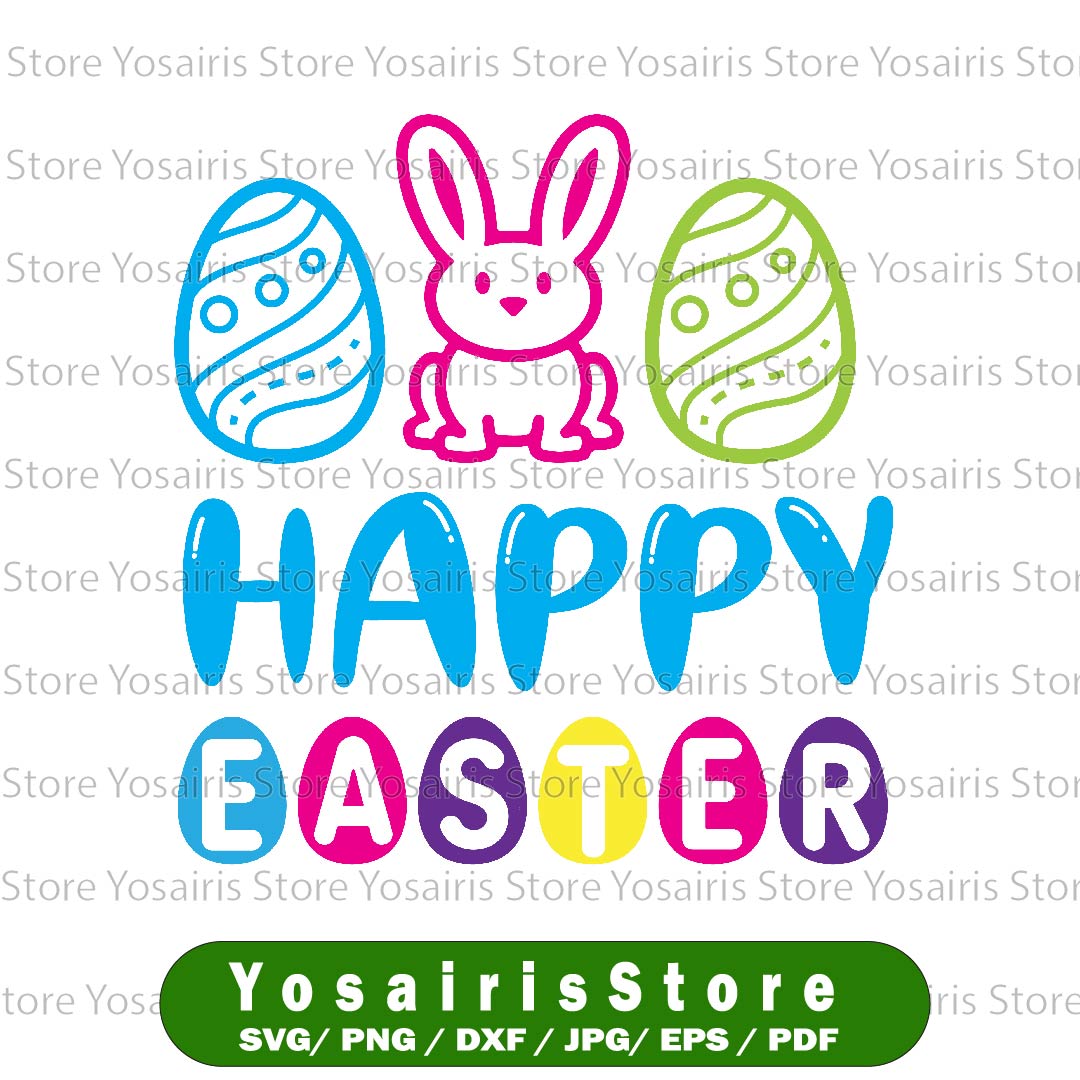Happy Easter svg, Easter Bunny svg, Easter cut files, Bunny | Inspire Uplift