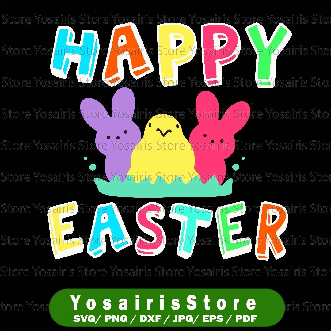 Happy Easter - Instant Digital Download, svg, ai, dxf, eps, - Inspire ...