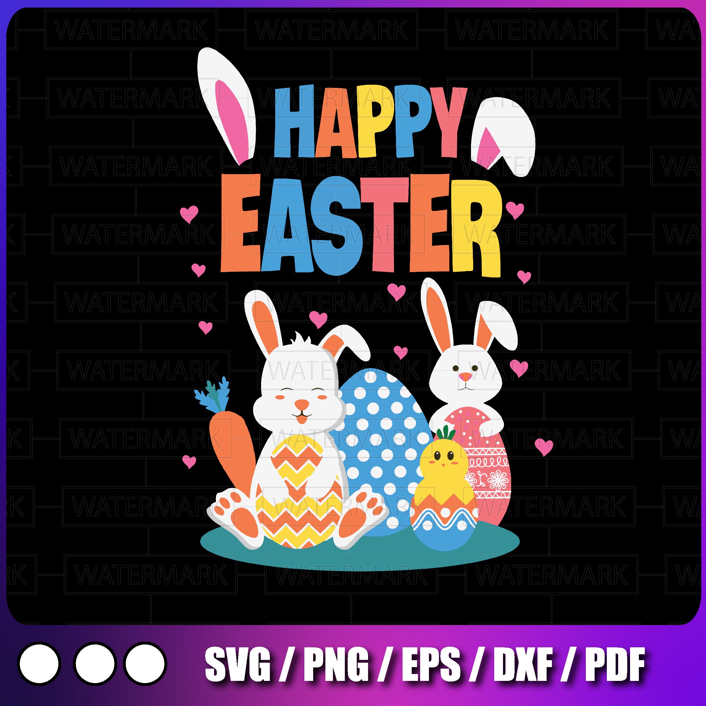 Easter SVG, Easter Bunny SVG, Happy Easter Svg, Bunny svg, E | Inspire Uplift