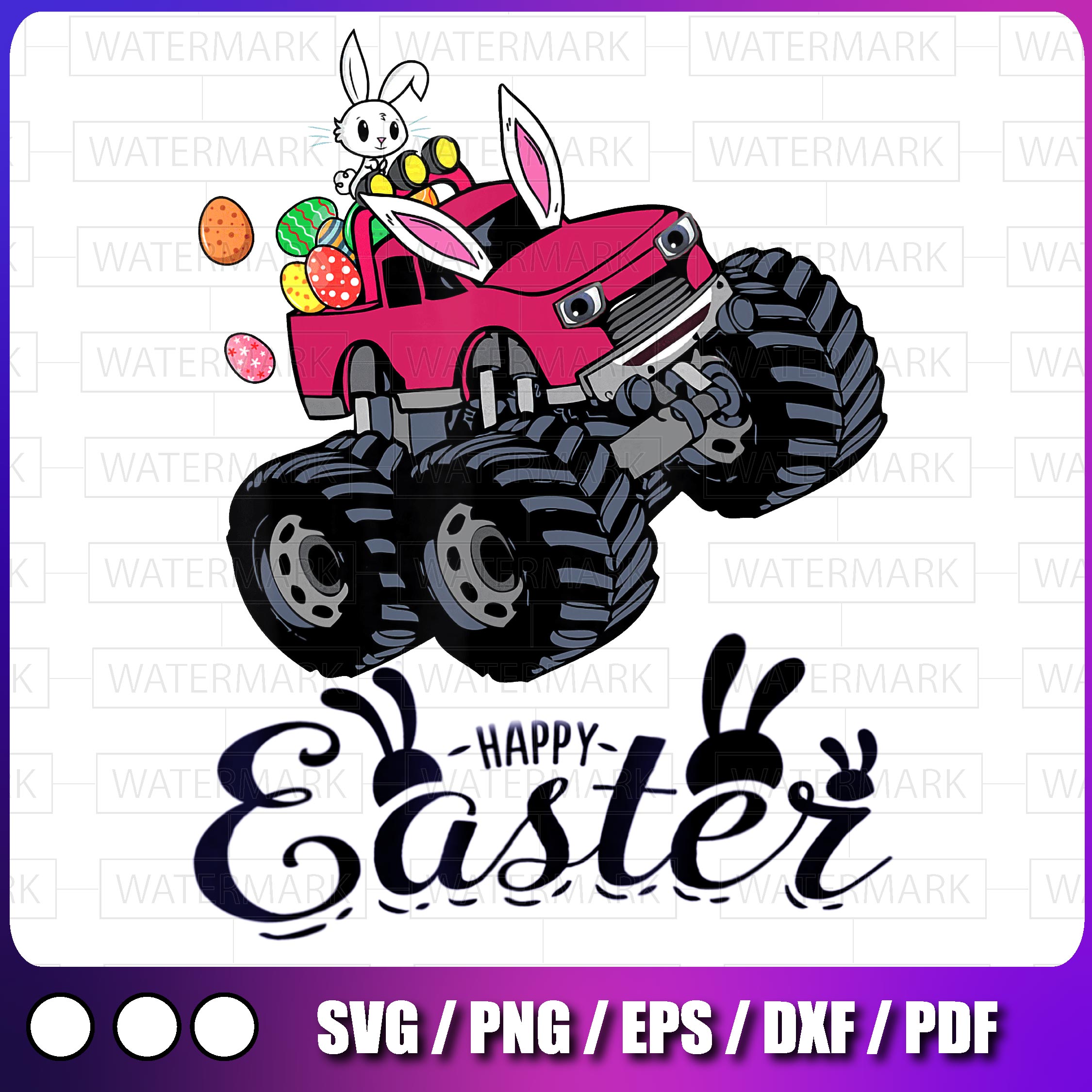 Happy Easter Monster Truck Png, Easter Bunny Egg Boys Png, H | Inspire ...