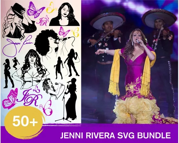 50 JENNI RIVERA SVG BUNDLE - SVG, PNG, DXF Files For Print A | Inspire ...