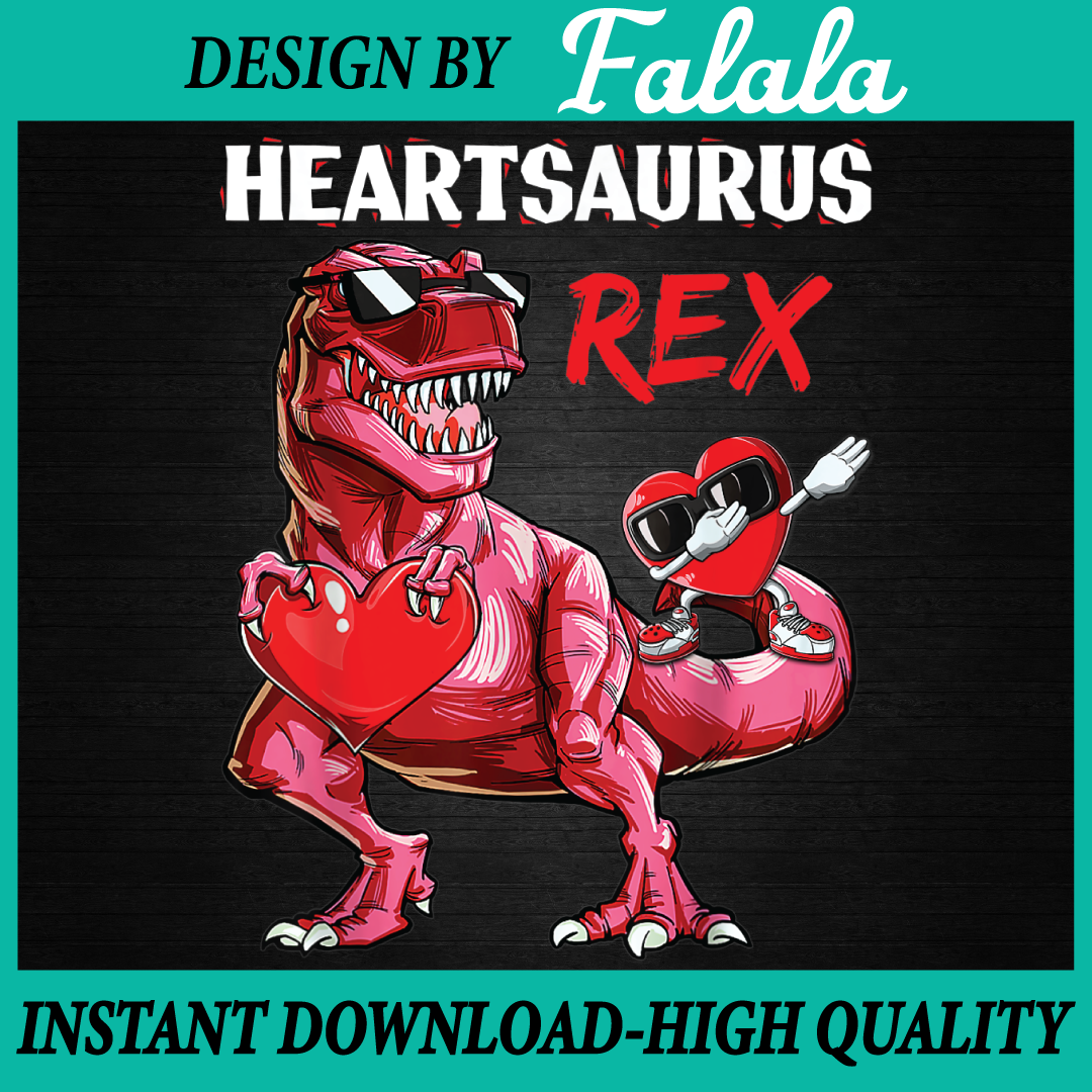 Kids Heartsaurus Rex Dab Heart Dino Toddler Boys Valentines | Inspire Uplift