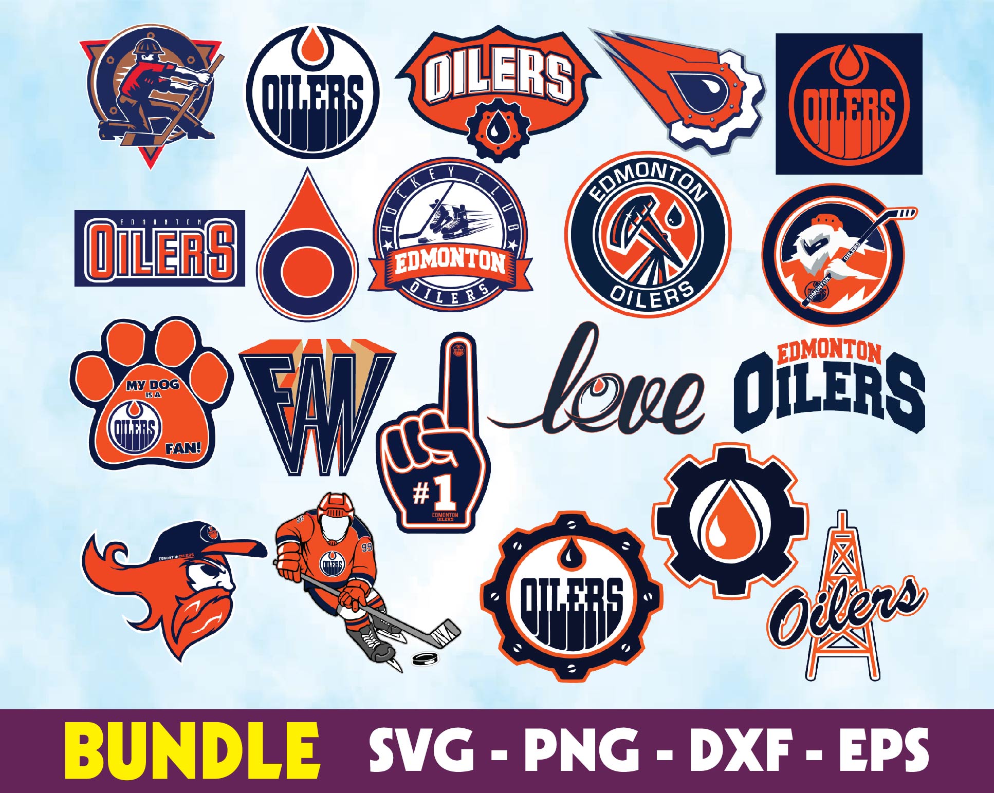 Edmonton Oilers logo, bundle logo, svg, png, eps, dxf, Hocke | Inspire ...