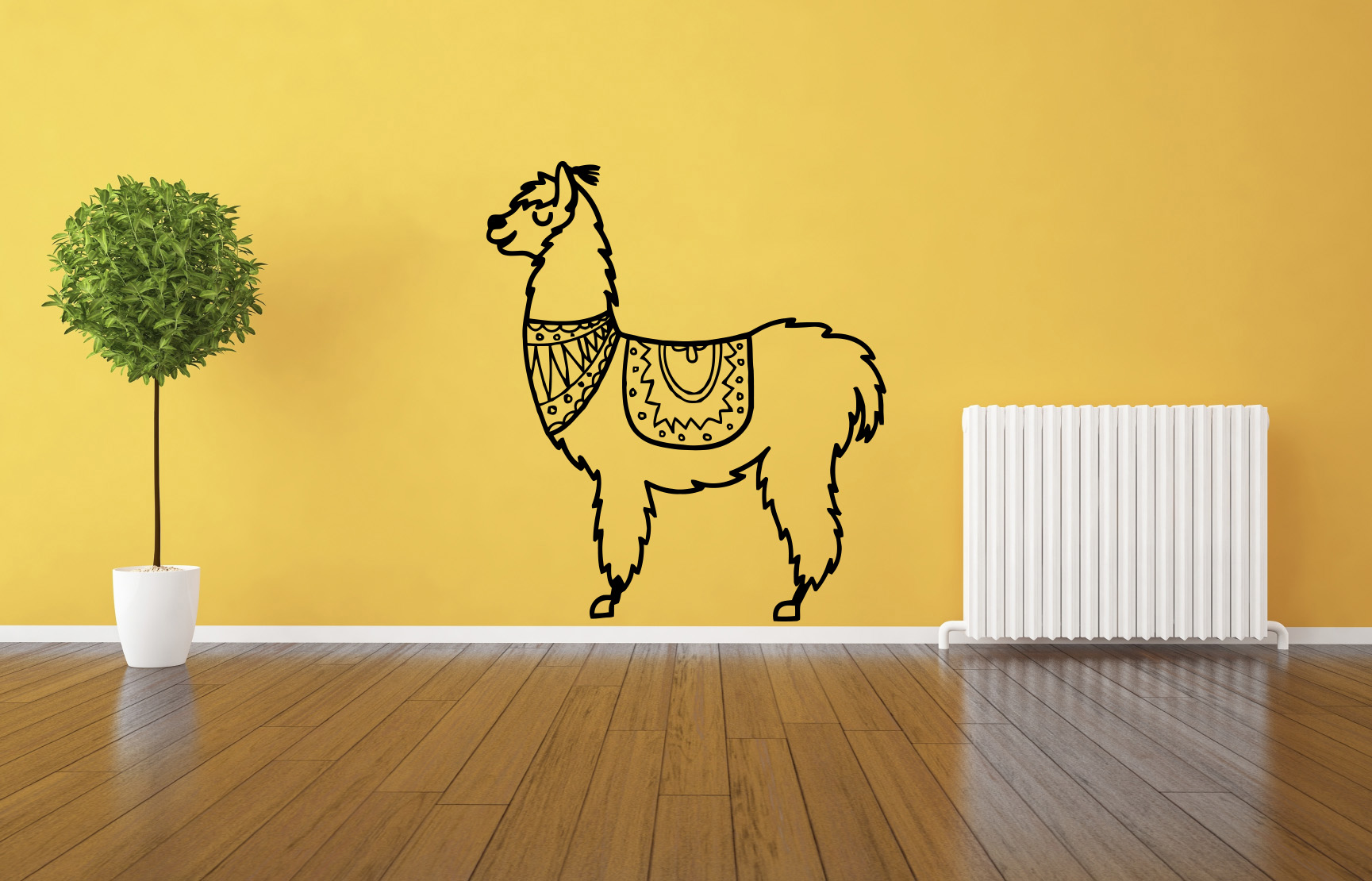Cute Lama Sticker, Wall Sticker Vinyl Decal Mural Art Decor - Inspire ...