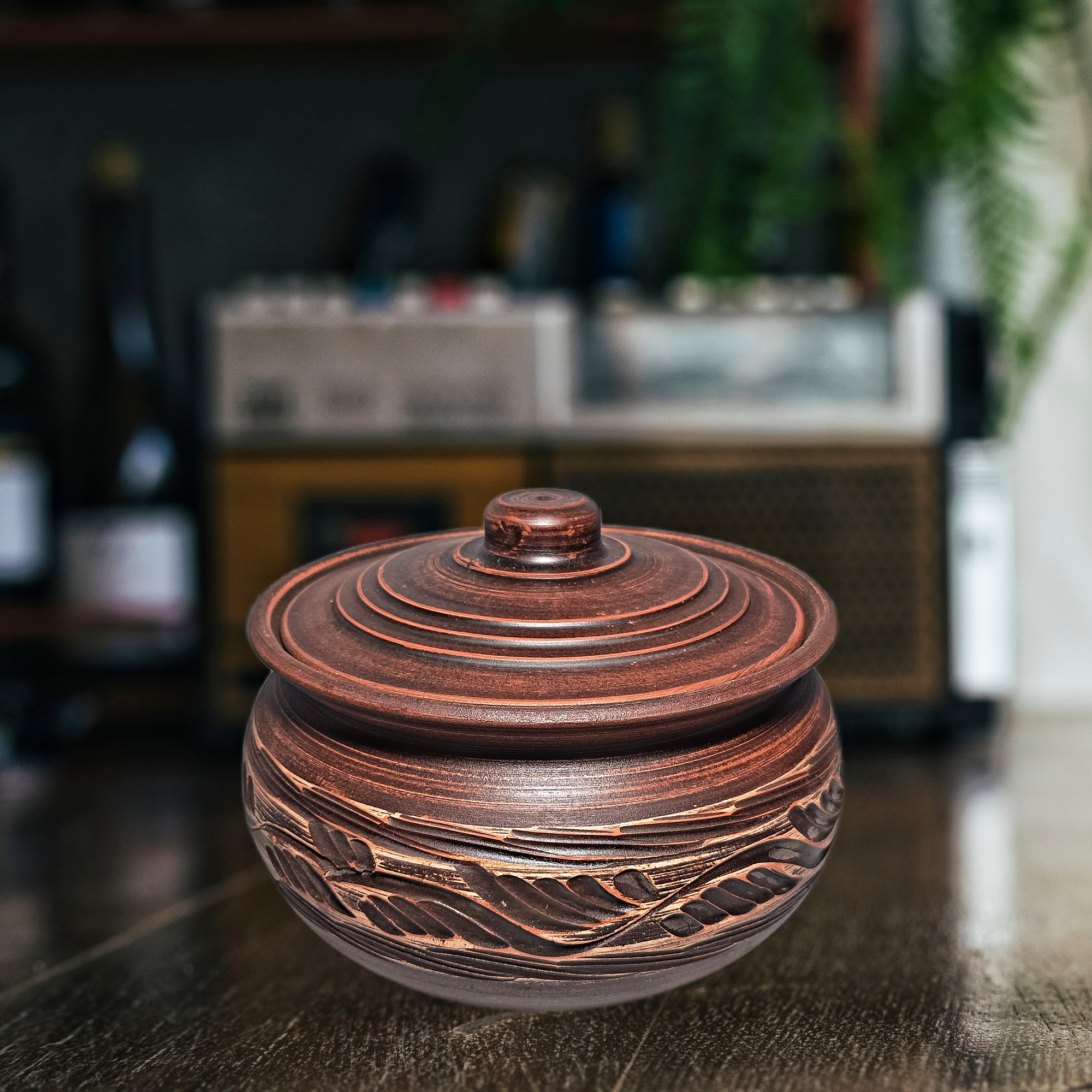 Ceramic cooking pot 50.72 fl.oz Casserole with lid handmade - Inspire ...