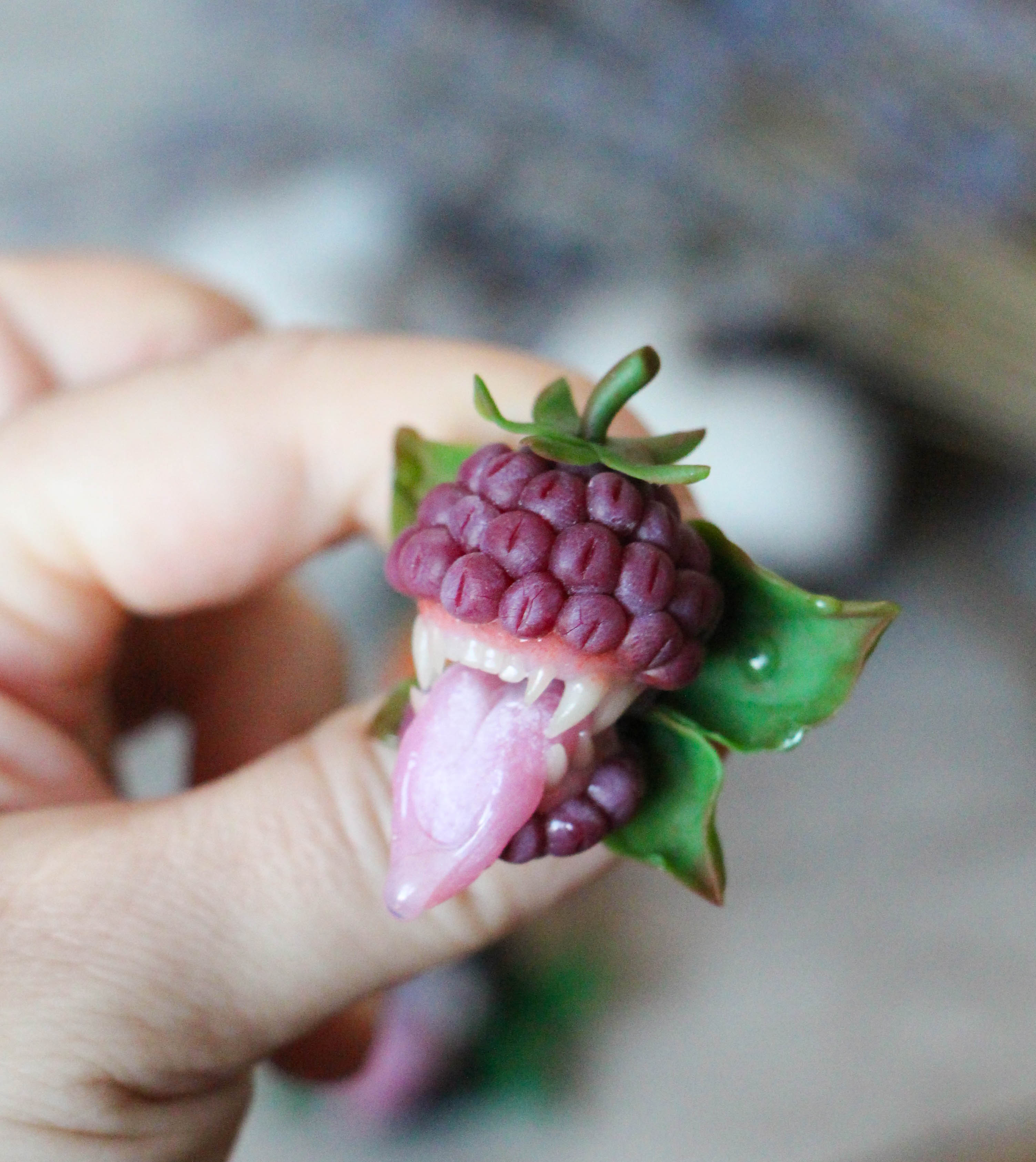 Raspberry brooch Creepy jewelry - Inspire Uplift
