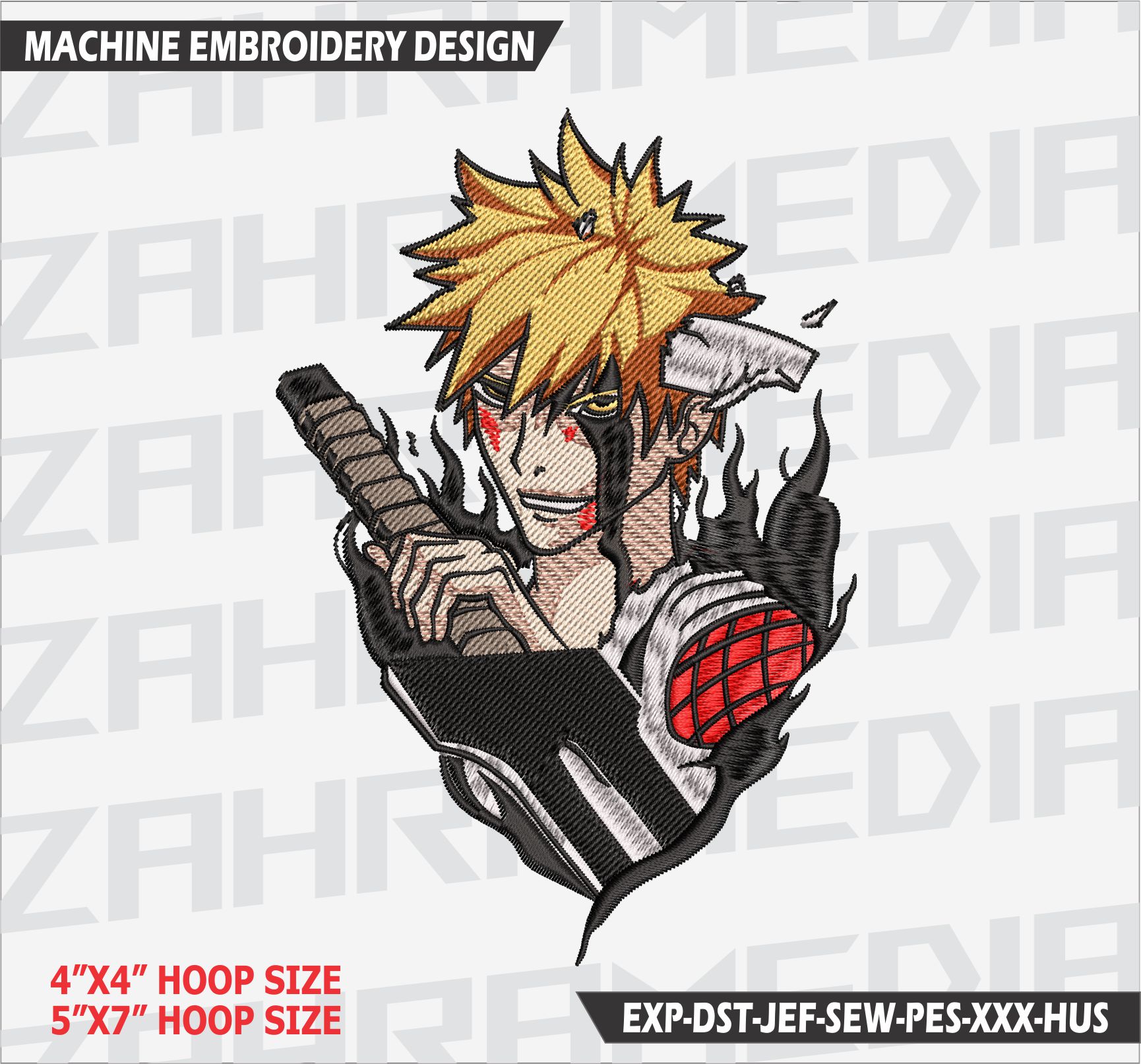 Anime Inspired , Machine Embroidery Design, Files, INSTANT D | Inspire ...