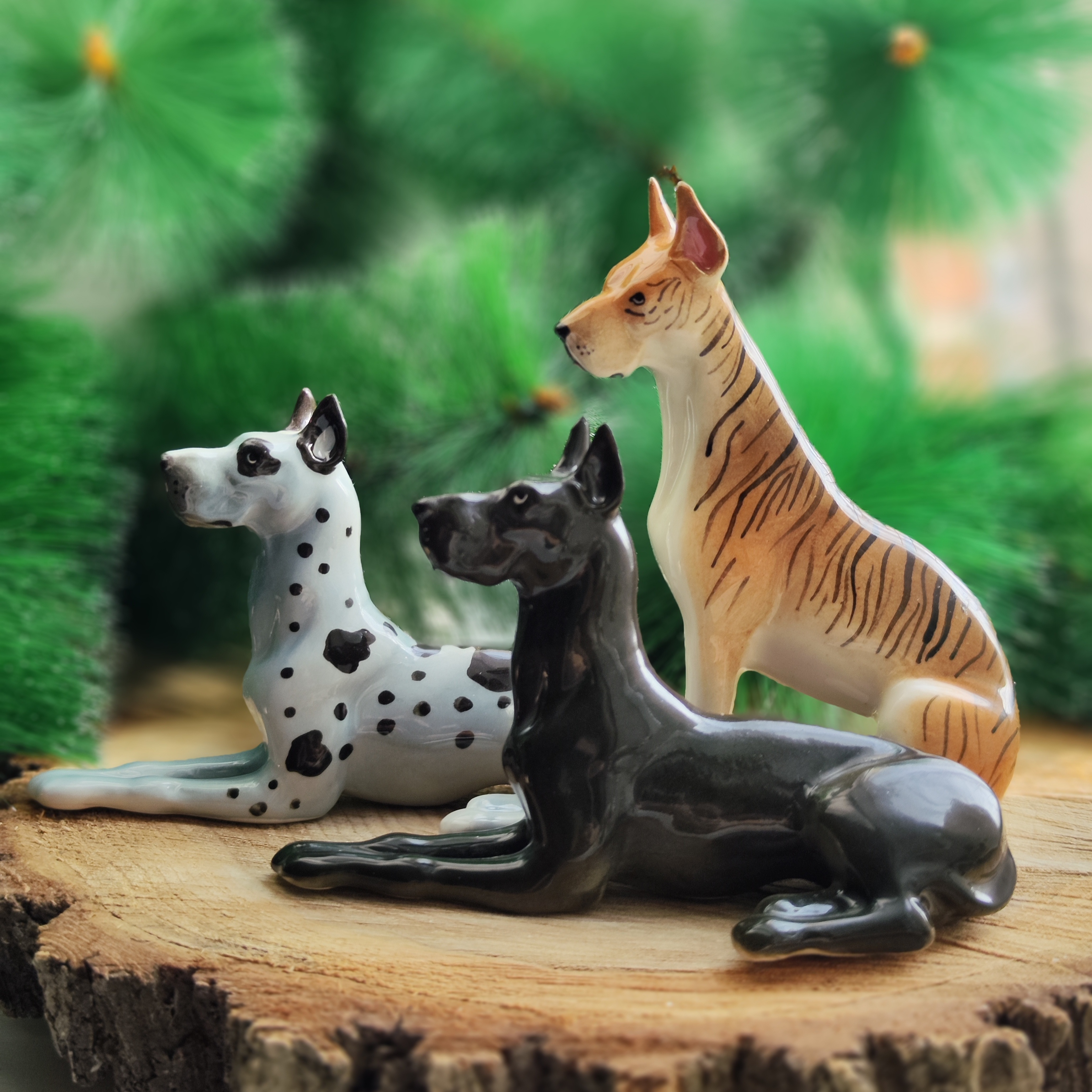 Great Dane figurine, great danes statuette ceramic - Inspire Uplift