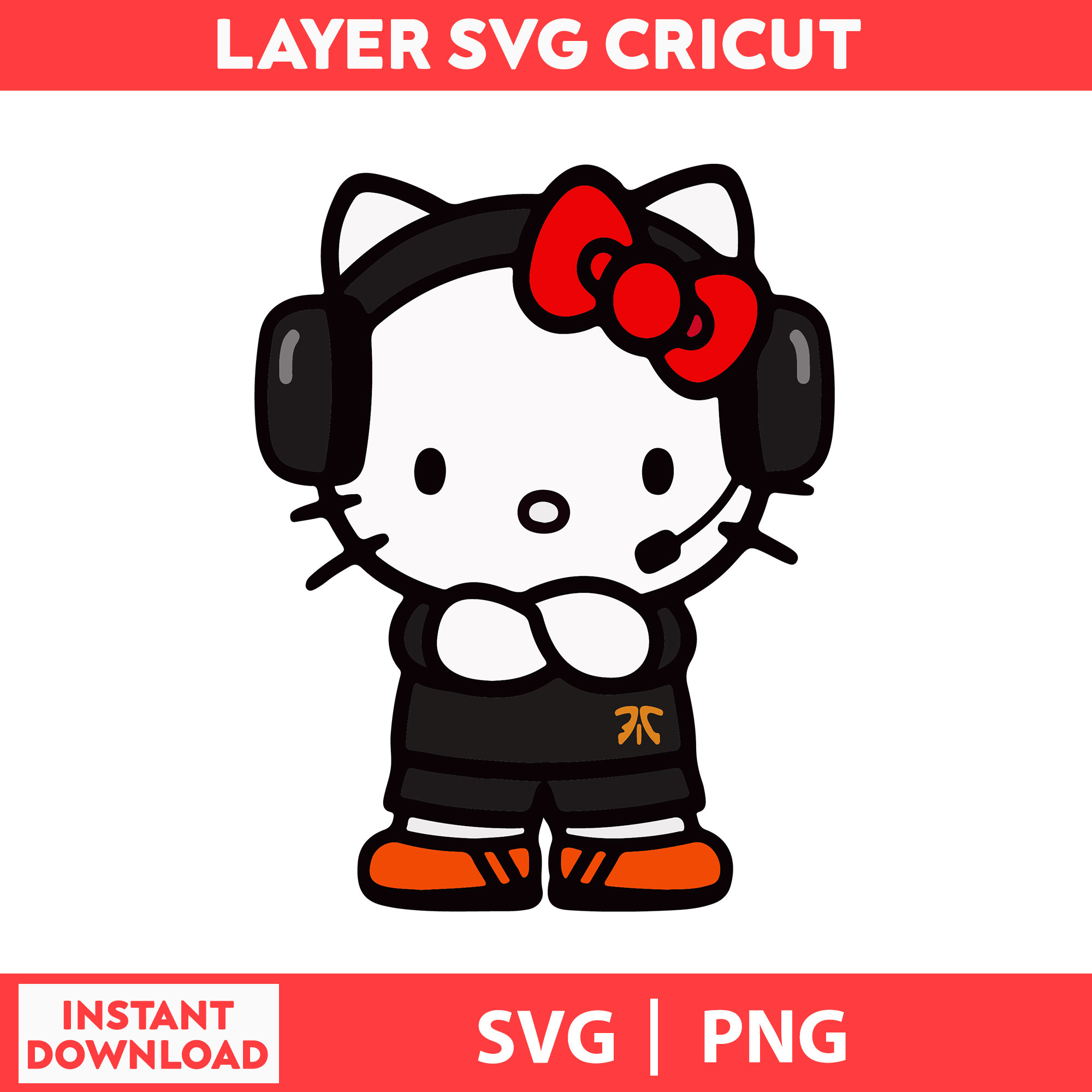 Hello Kitty Fnatic Dota, Cute Cat Svg, Kitty Svg, Kawaii Kit | Inspire ...