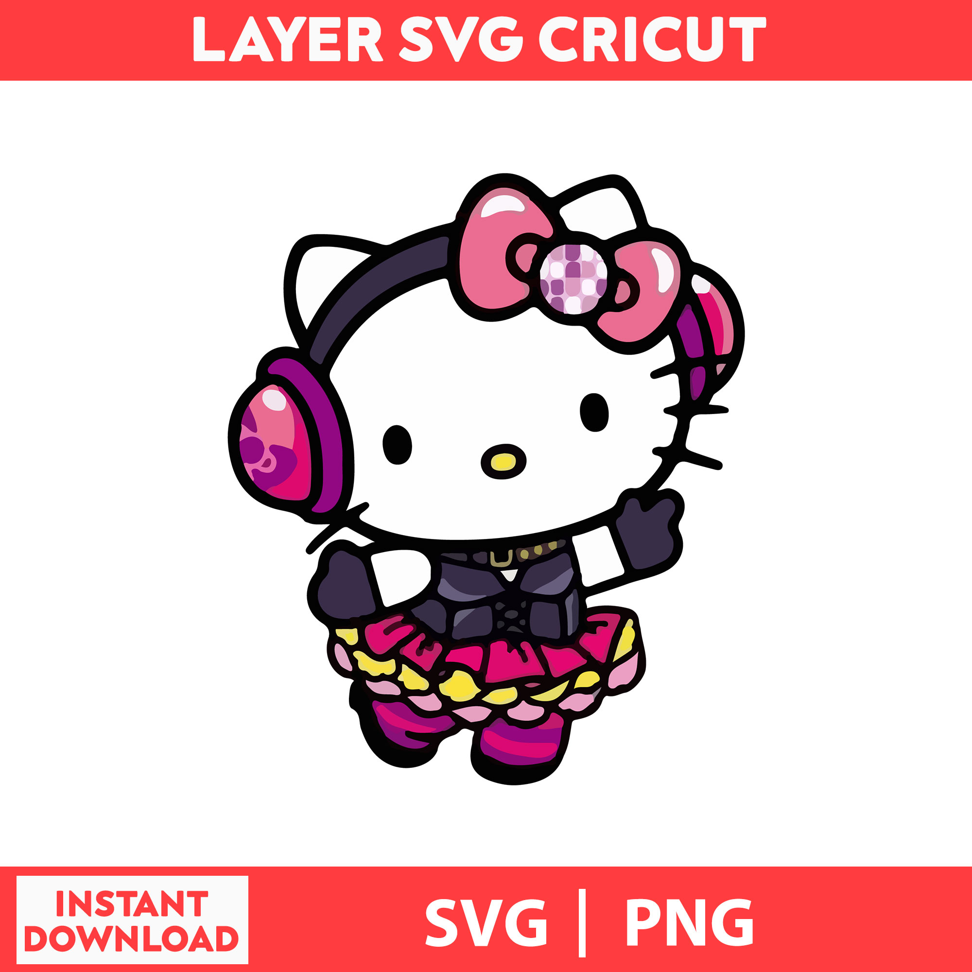 Hello Kitty Cartoon, Cute Cat Svg, Kitty Svg, Kawaii Kitty C | Inspire ...